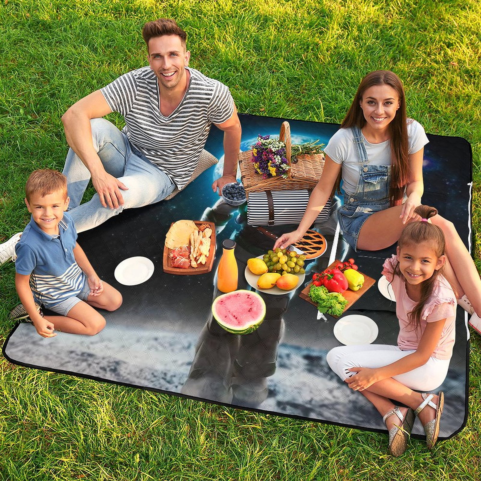 Pixar Toy Story Buzz Lightyear Grin Graphic Extra Large Picnic Blanket Waterproof,59"x 59 ...