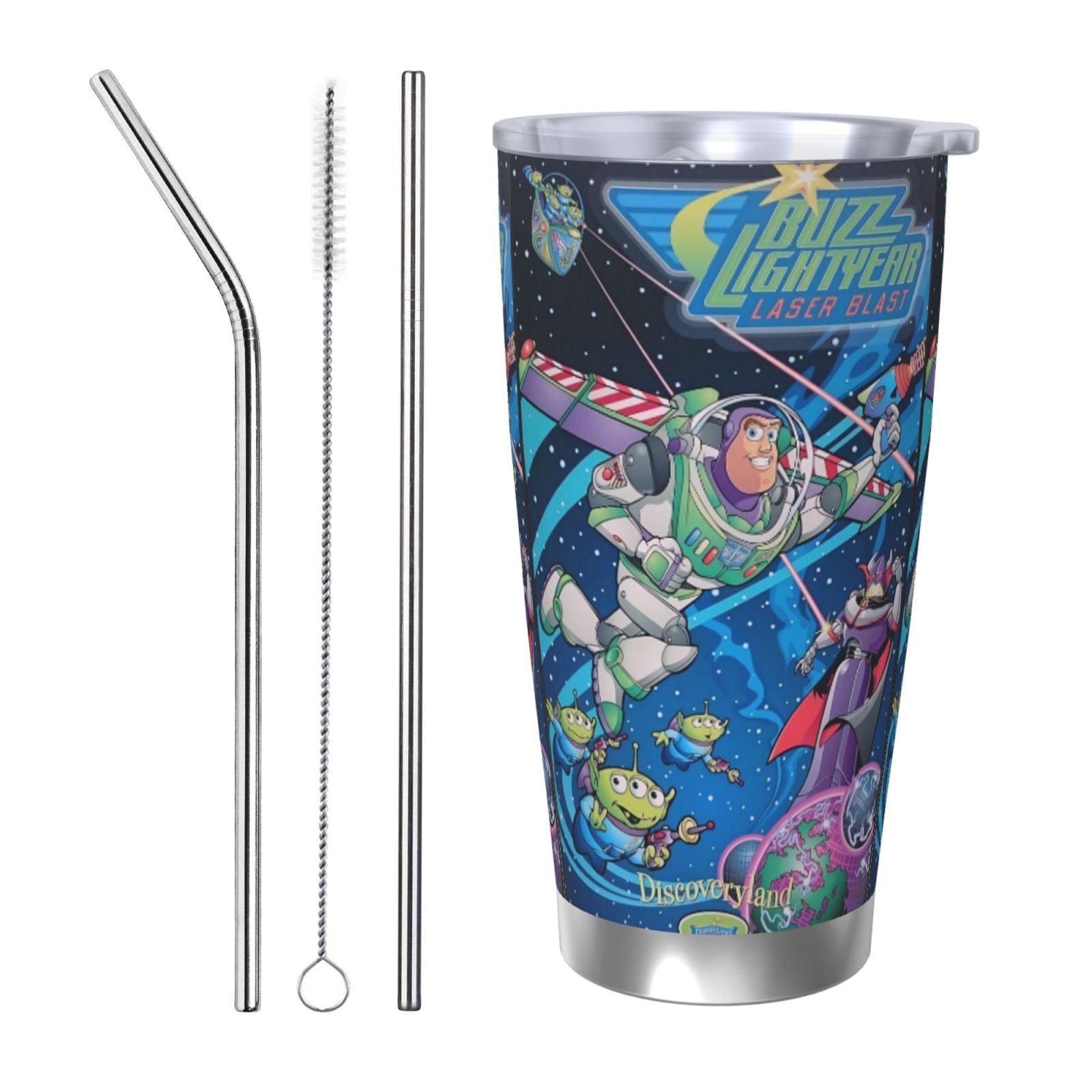 Pixar Toy Story Buzz Lightyear Retro Kids Water Bottle with Straw Lid ...