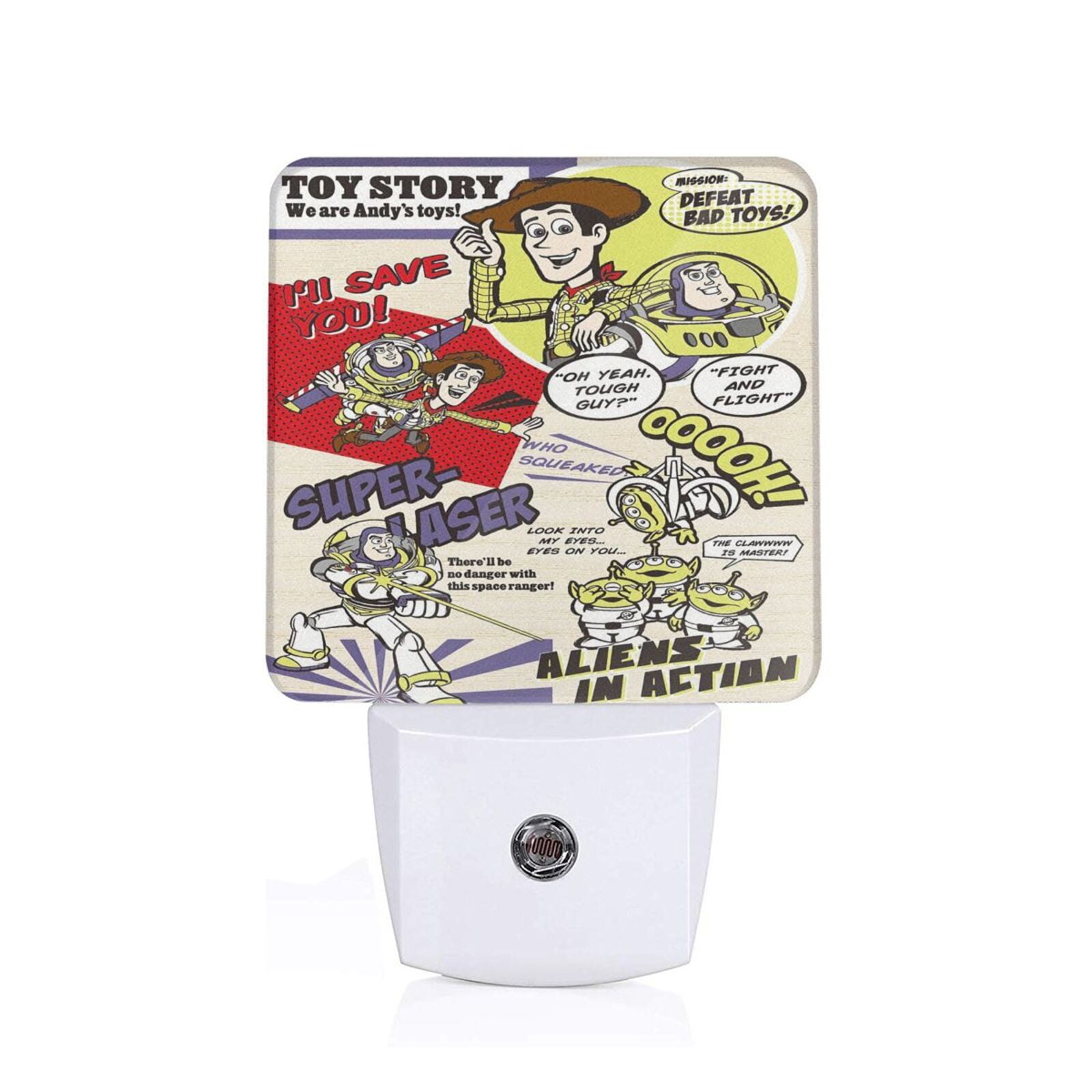 Pixar Toy Story Buzz Lightyear Retro Night Light,LED Night Light Plug ...