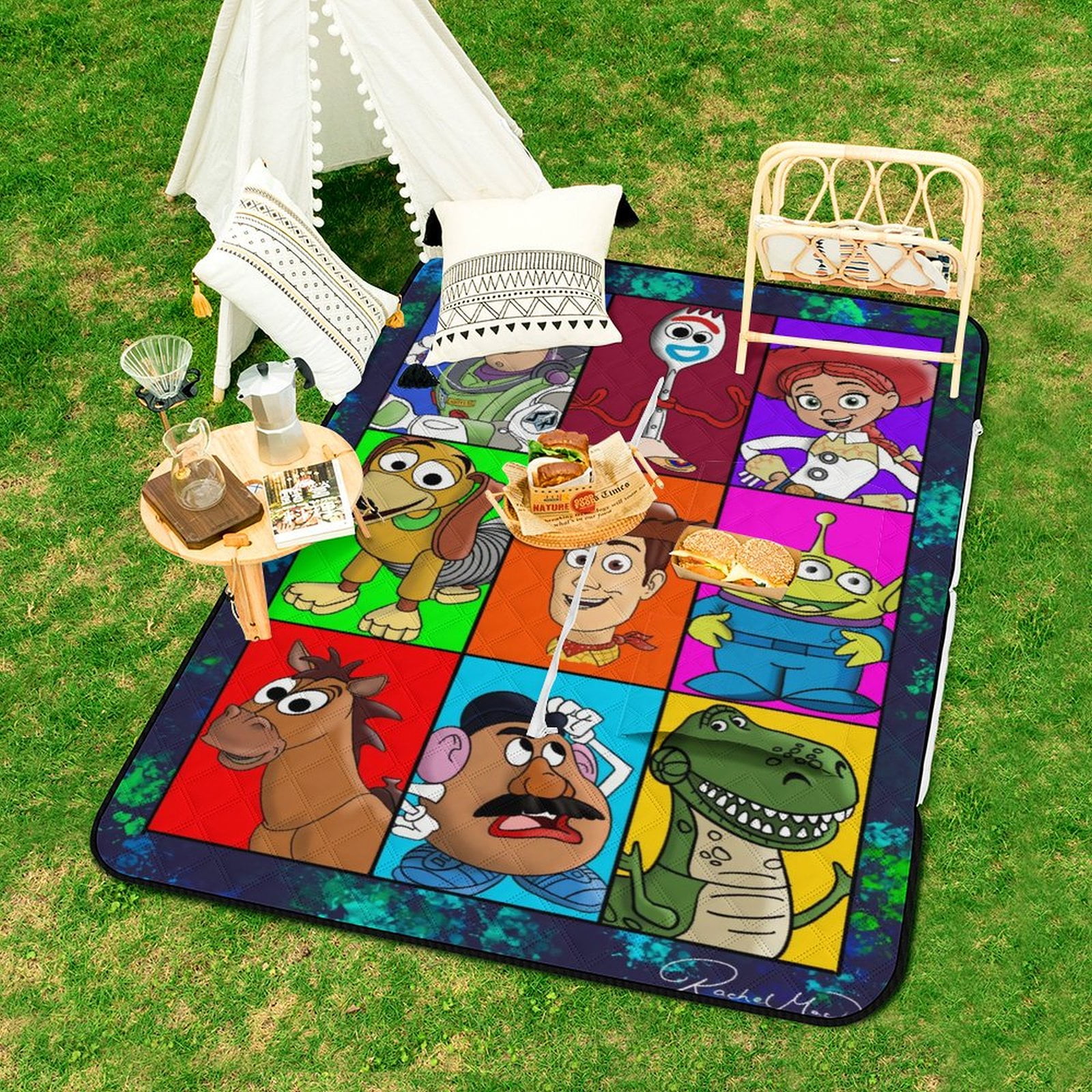 Pixar Toy Story Buzz Lightyear Schematics Picnic Blankets Outdoor ...