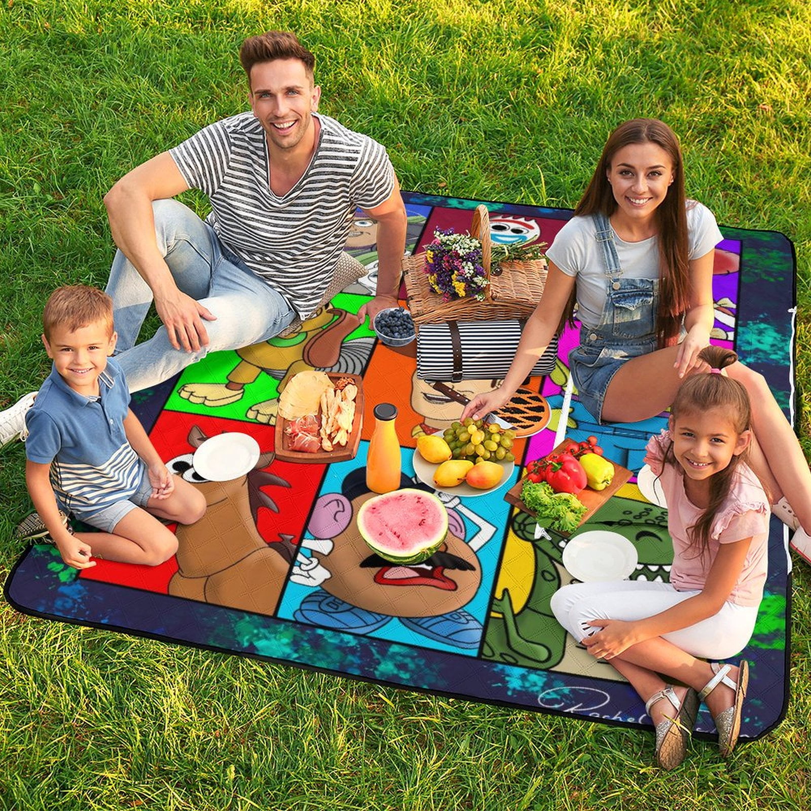 Pixar Toy Story Buzz Lightyear Schematics Picnic Blankets Outdoor ...