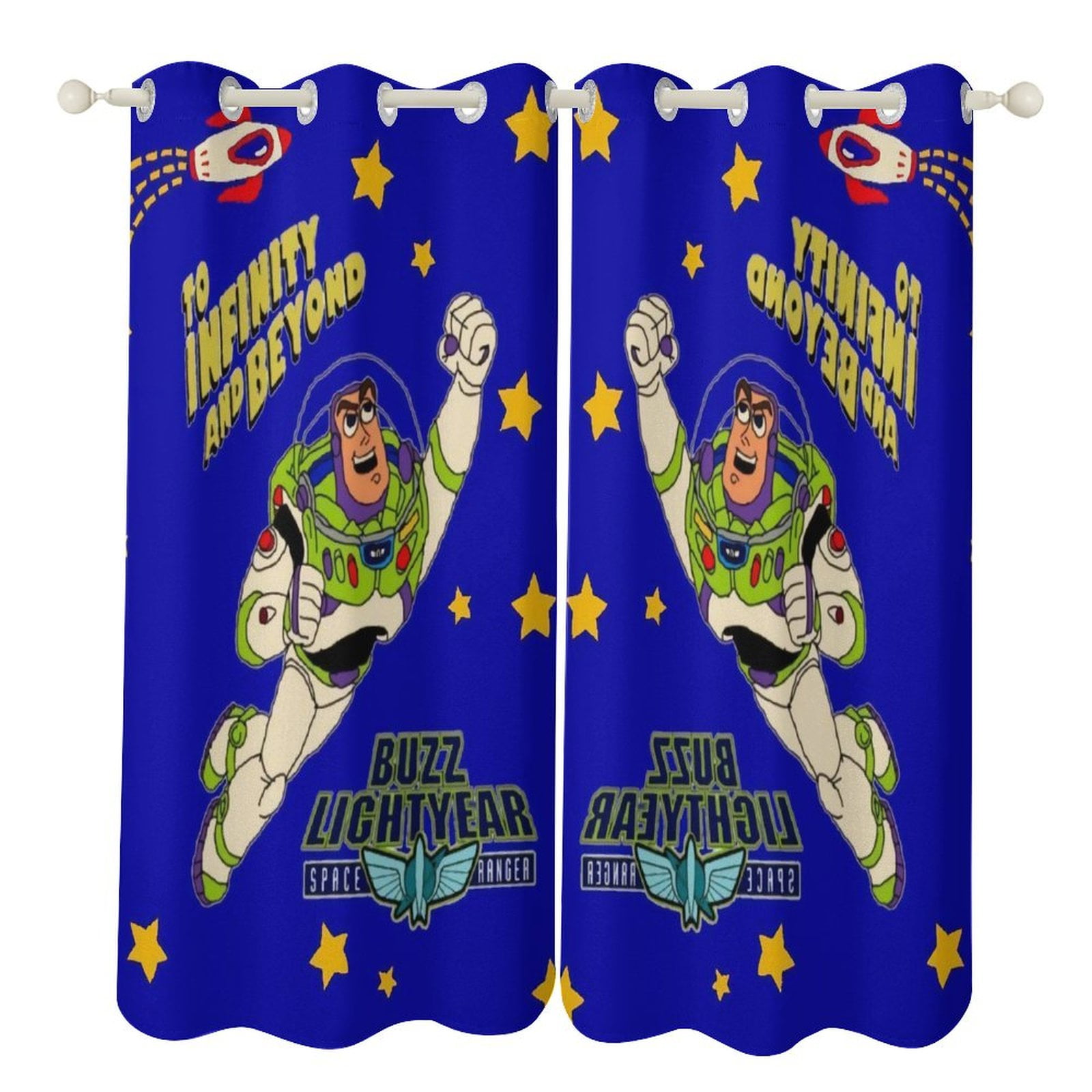 Pixar Toy Story Buzz Lightyear Strong Pose Curtains 72 inch,2 Panels ...
