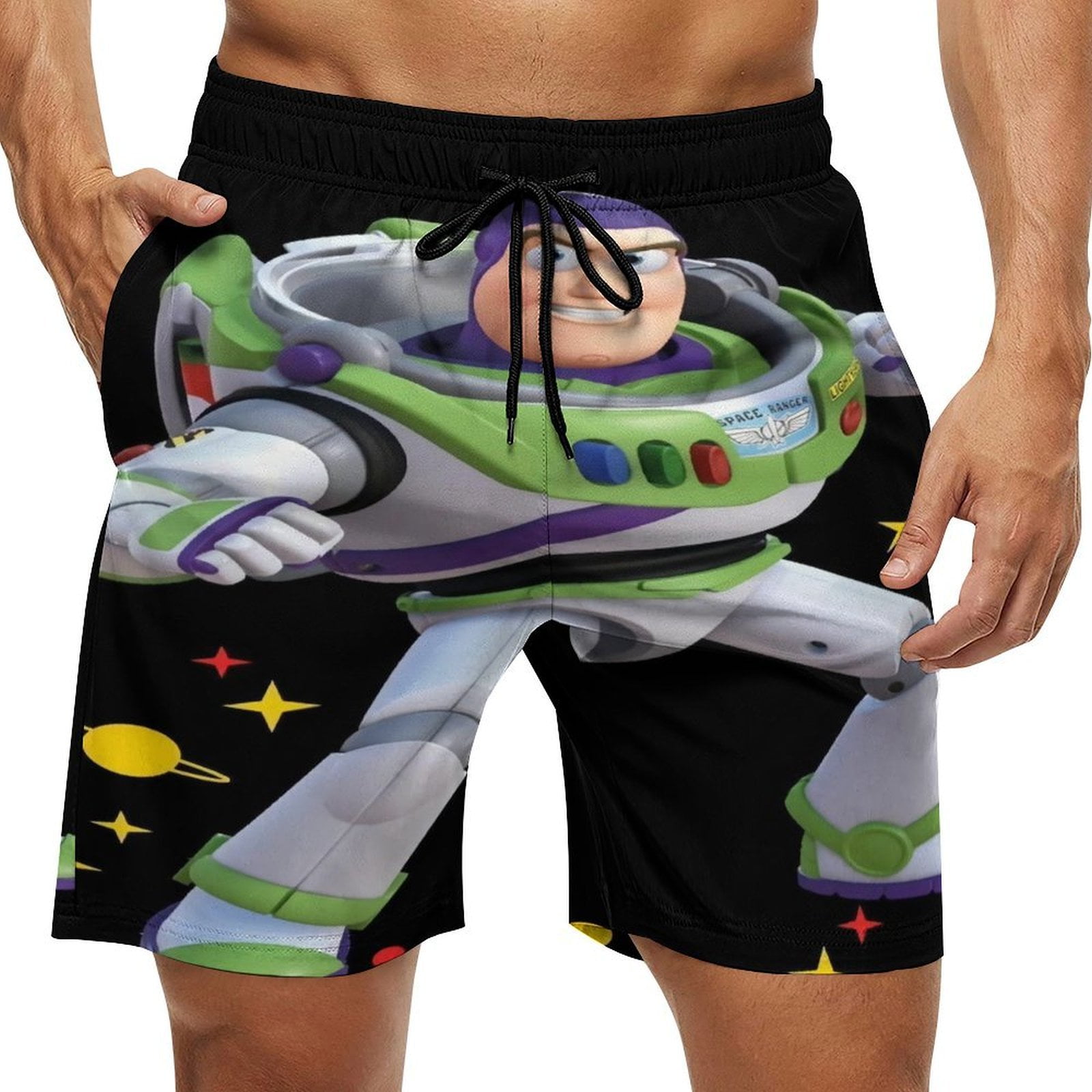 Pixar Toy Story Buzz Lightyear Strong Pose Men's Swim Trunks Quick Dry ...