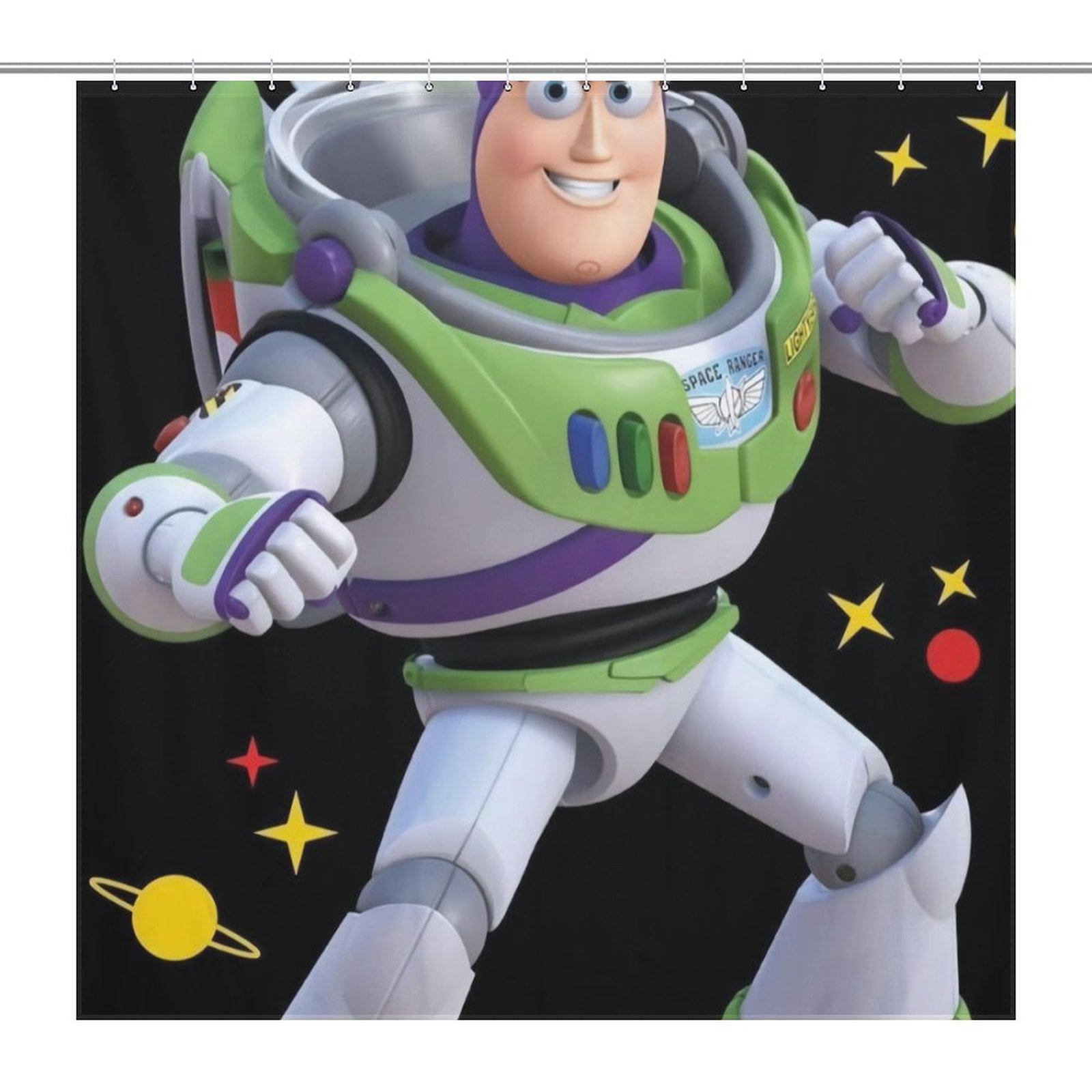 Pixar Toy Story Buzz Lightyear Strong Pose Shower Curtain,Shower Curtain Liner,Shower Curtain ...