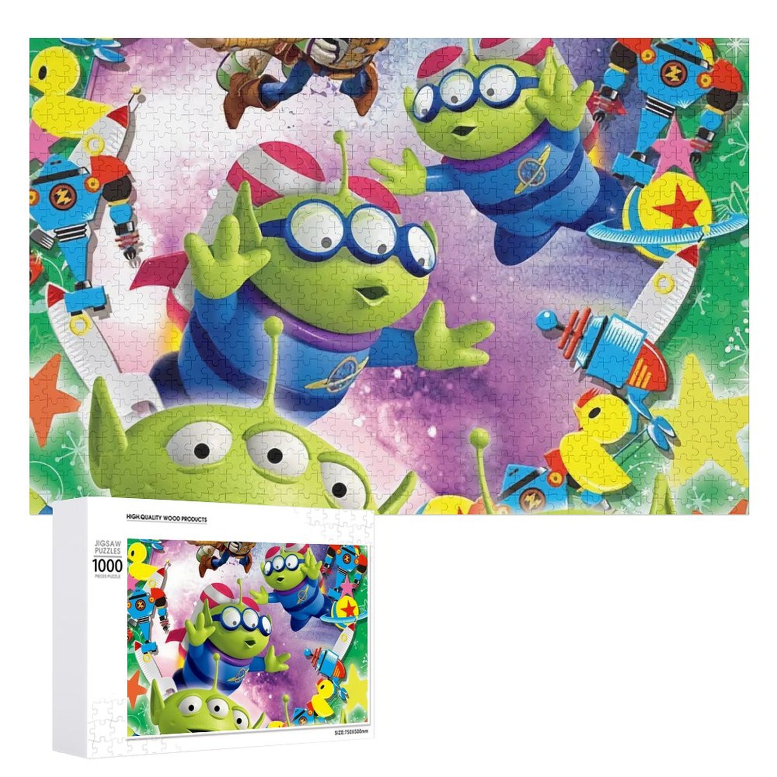 Pixar Toy Story Buzz Lightyear &Woody Alien Puzzles- 1000 Piece Jigsaw ...