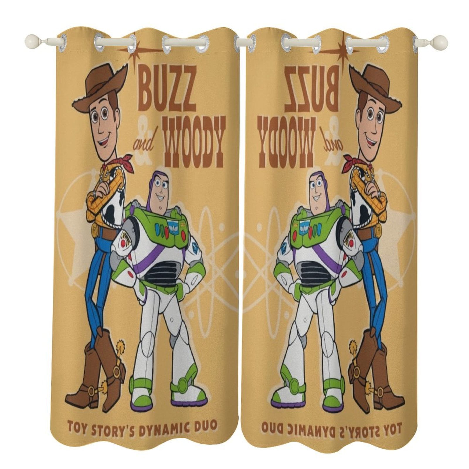 Pixar Toy Story Buzz Lightyear Woody Buds Curtains 72 Inch,Blackout ...