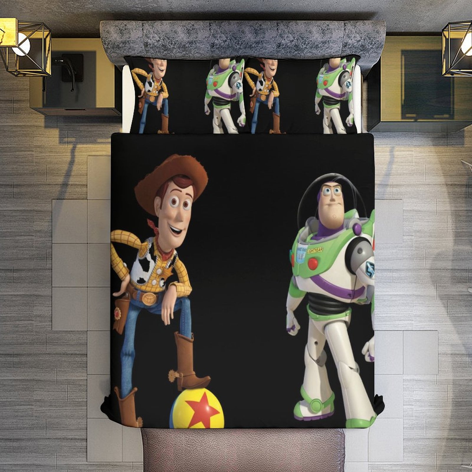 Pixar Toy Story Buzz Lightyear Woody Buds Duvet Cover,Bedding Set 3pcs ...