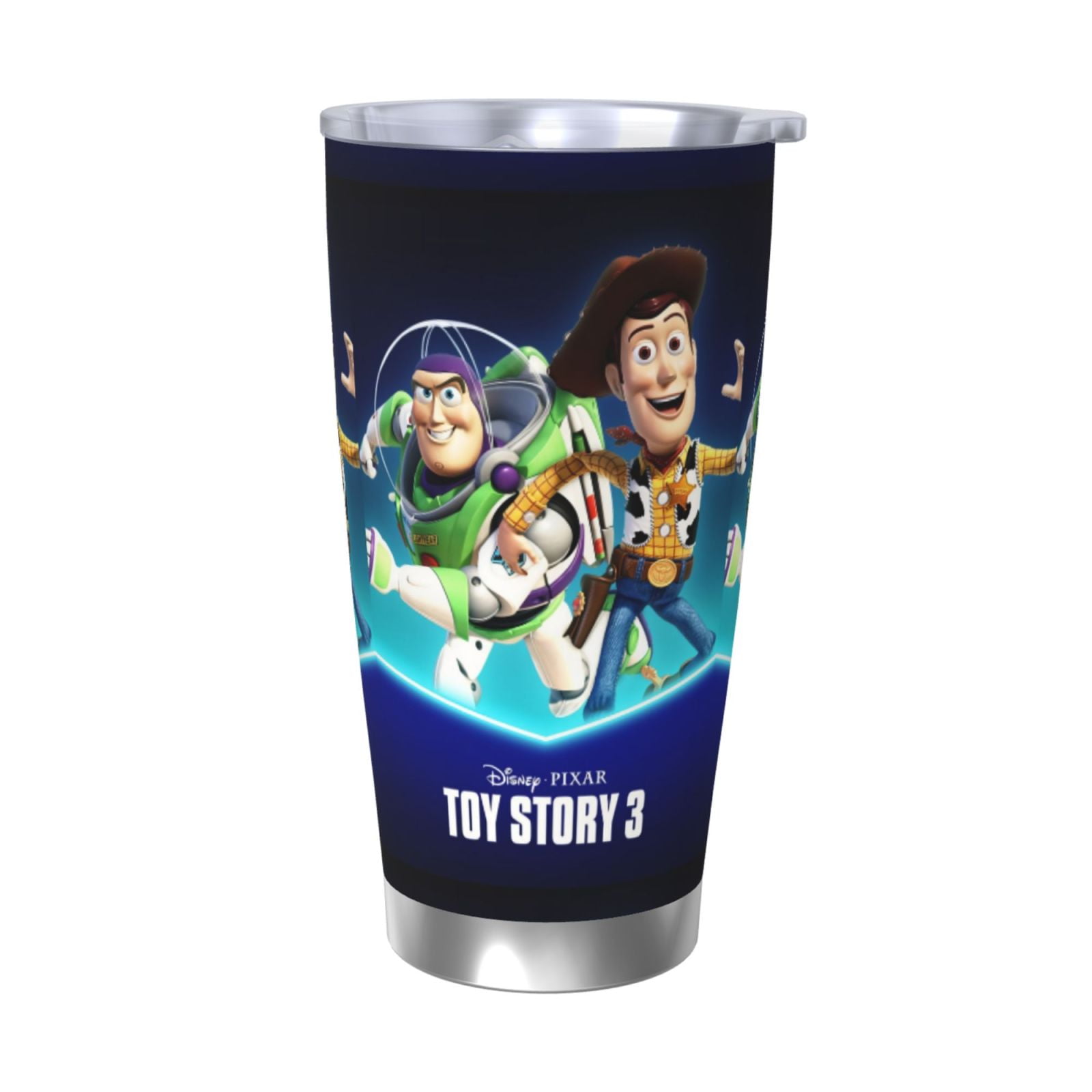 Pixar Toy Story Buzz Lightyear Woody Buds Kids Water Bottle with Straw ...