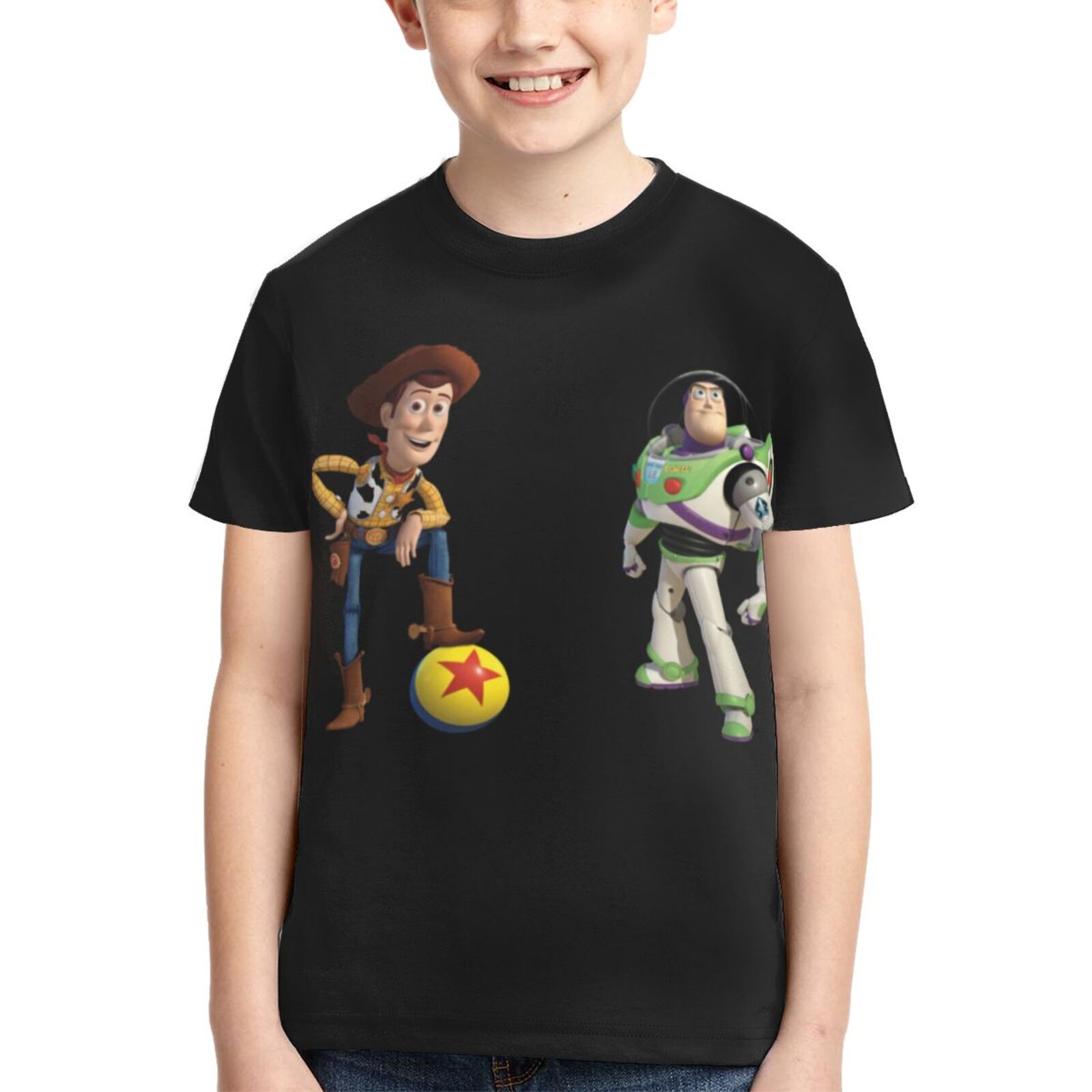 Pixar Toy Story Buzz Lightyear Woody Buds Youth Shirt,Athletic Short Sleeve Tees Kids Casual ...