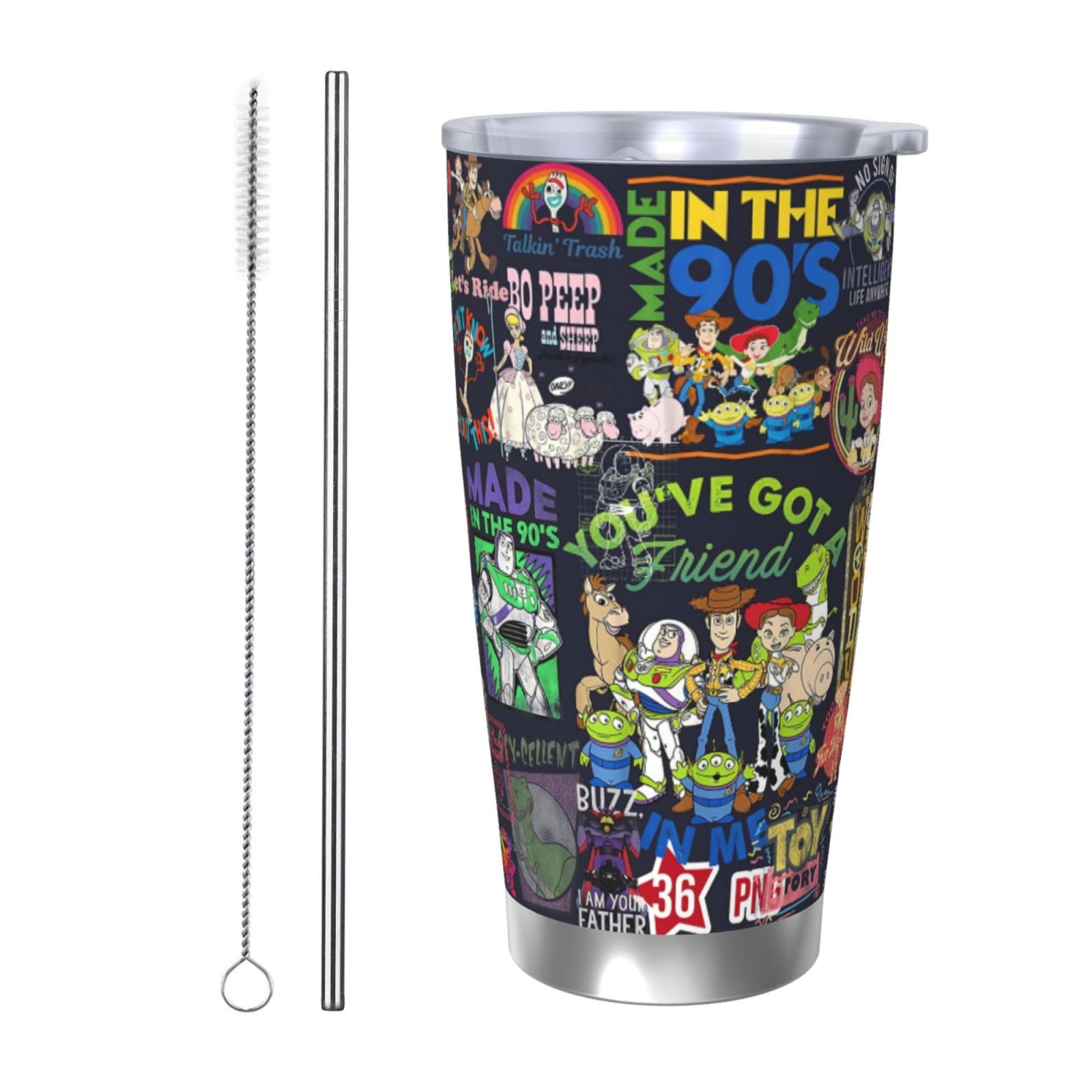 Pixar Toy Story Buzz Lightyear Woody Water Bottle 20oz Stainless Steel ...