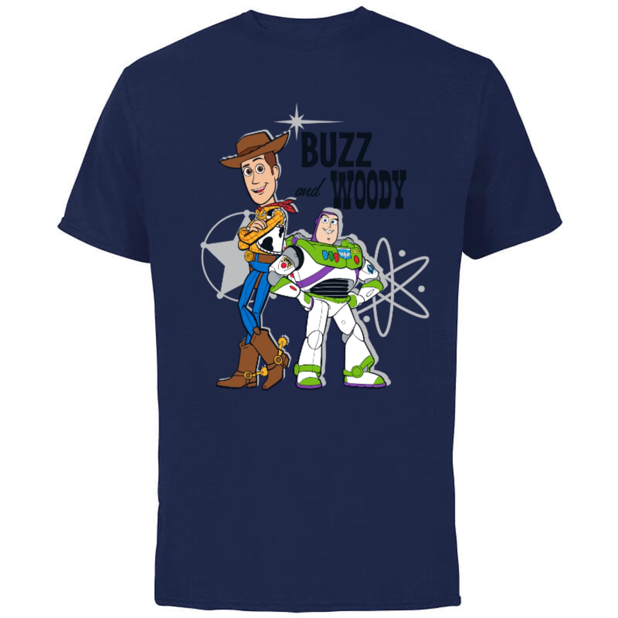Pixar Toy Story Buzz and Woody T-Shirt - Short Sleeve Cotton T-Shirt ...