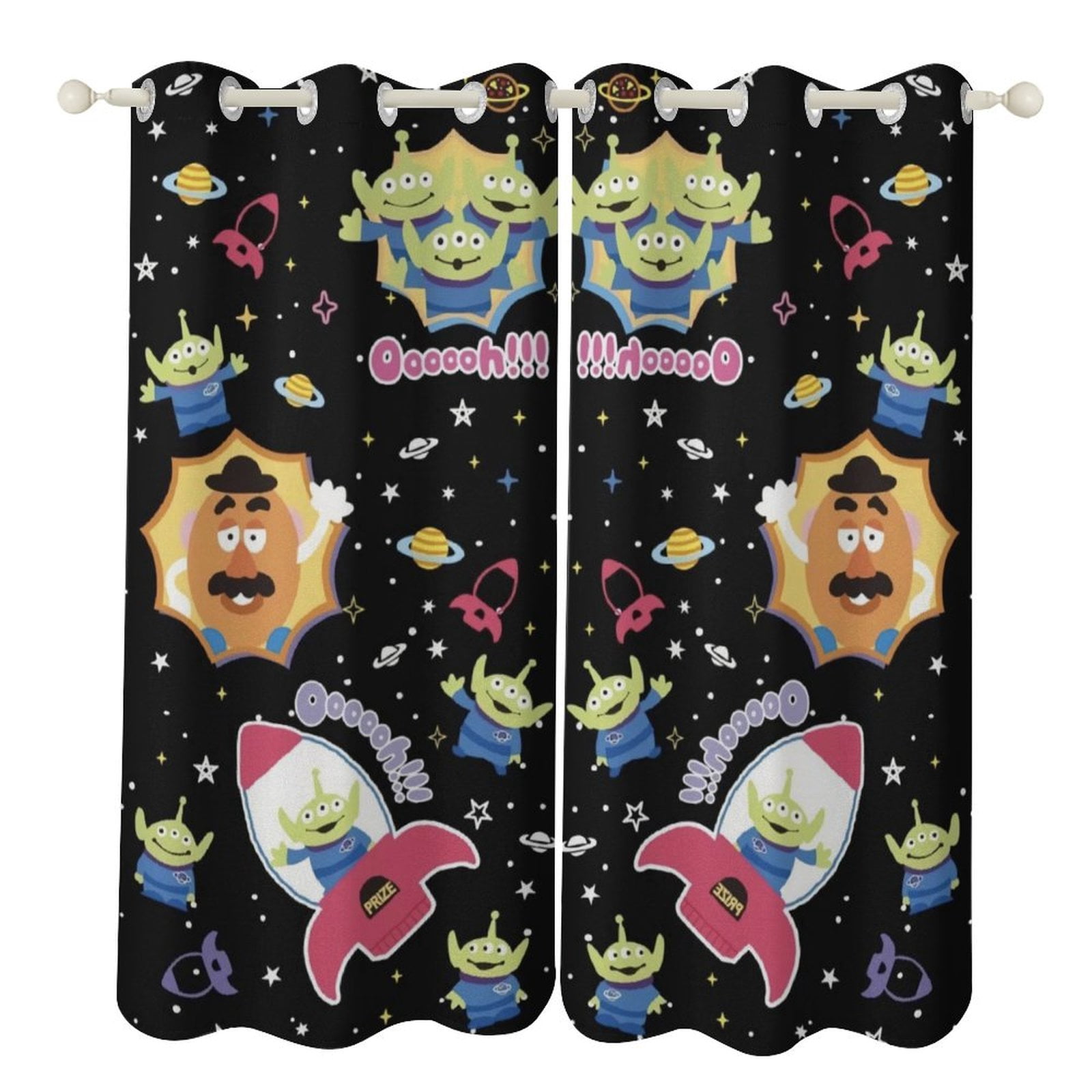 Pixar Toy Story Cartoon Alien Curtains 72 Inch,Blackout Curtains ...