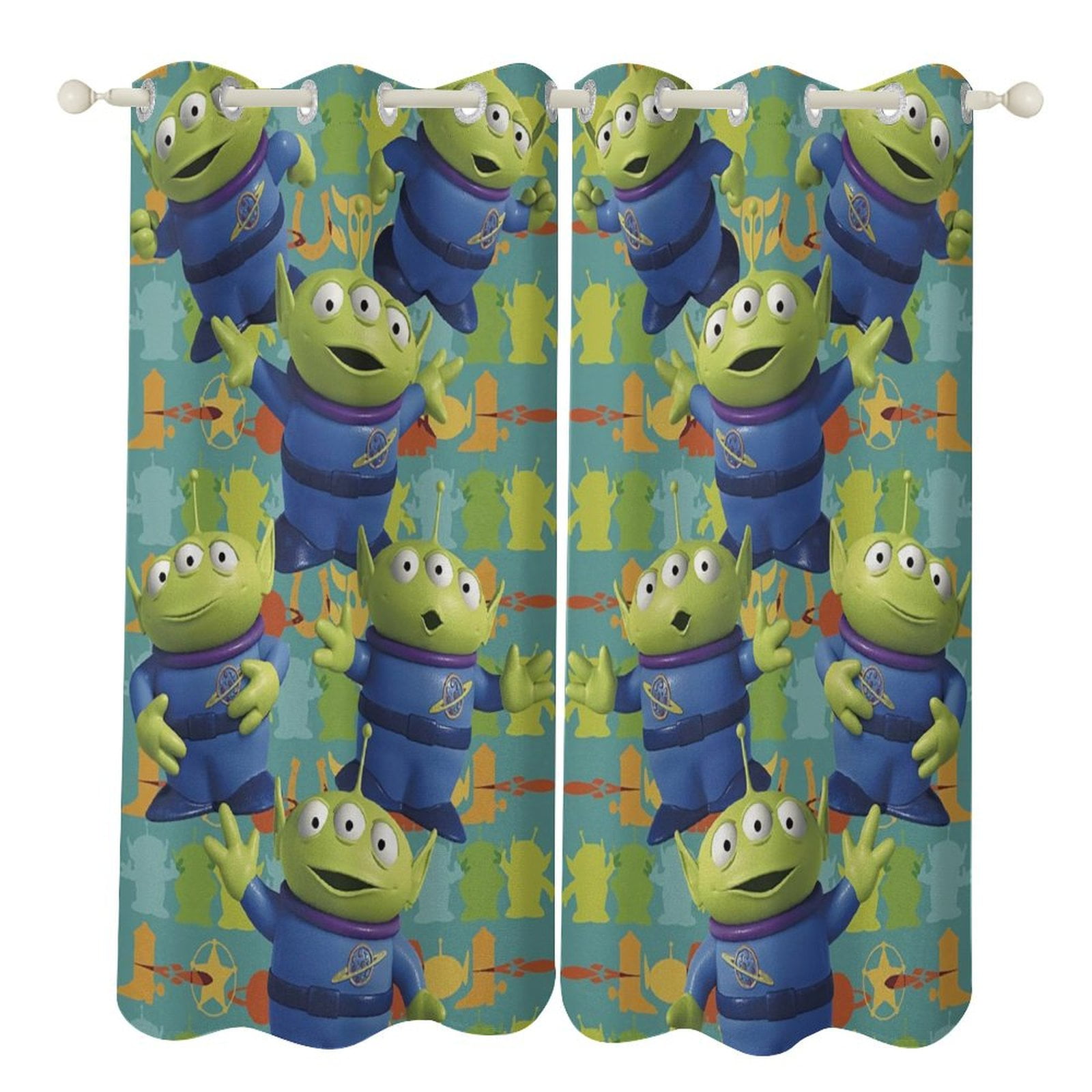 Pixar Toy Story Cartoon Alien Curtains for Kids,Cartoon BlackOut ...