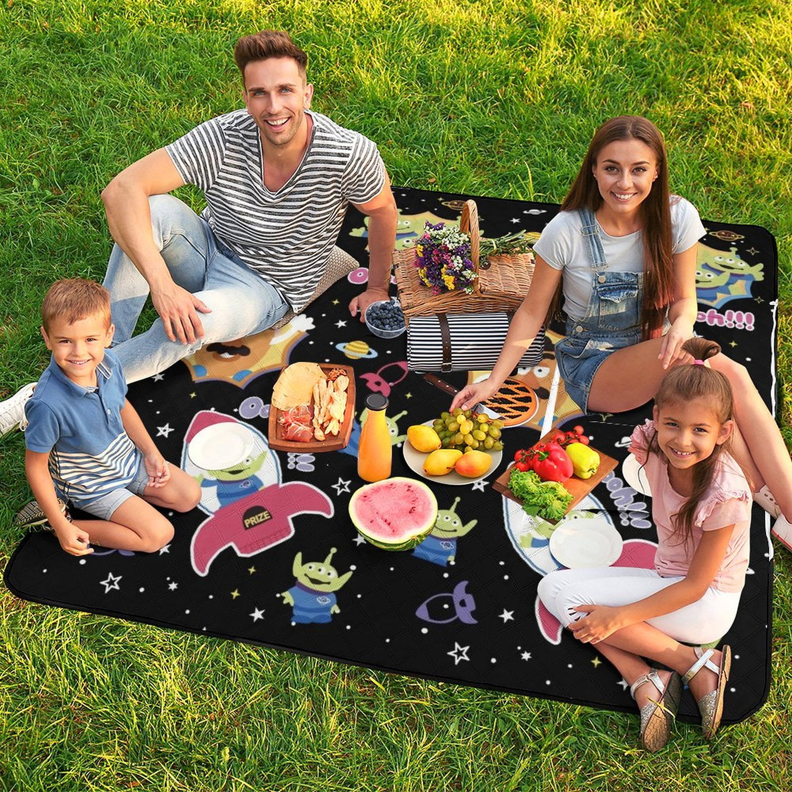 Pixar Toy Story Cartoon Alien Extra Large Picnic Outdoor Blanket,59 x ...