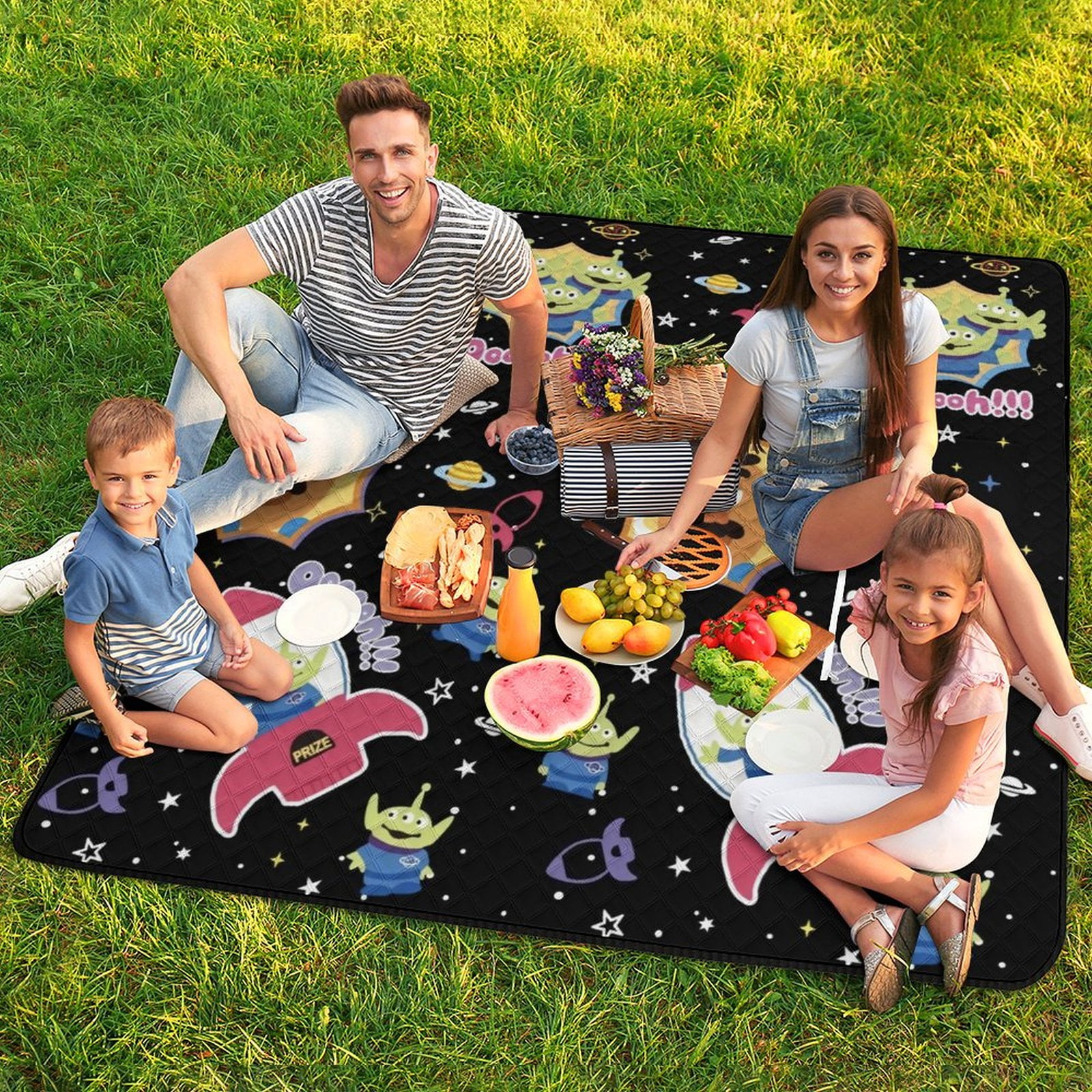 Pixar Toy Story Cartoon Alien Extra Large Picnic Outdoor Blanket,78 x ...