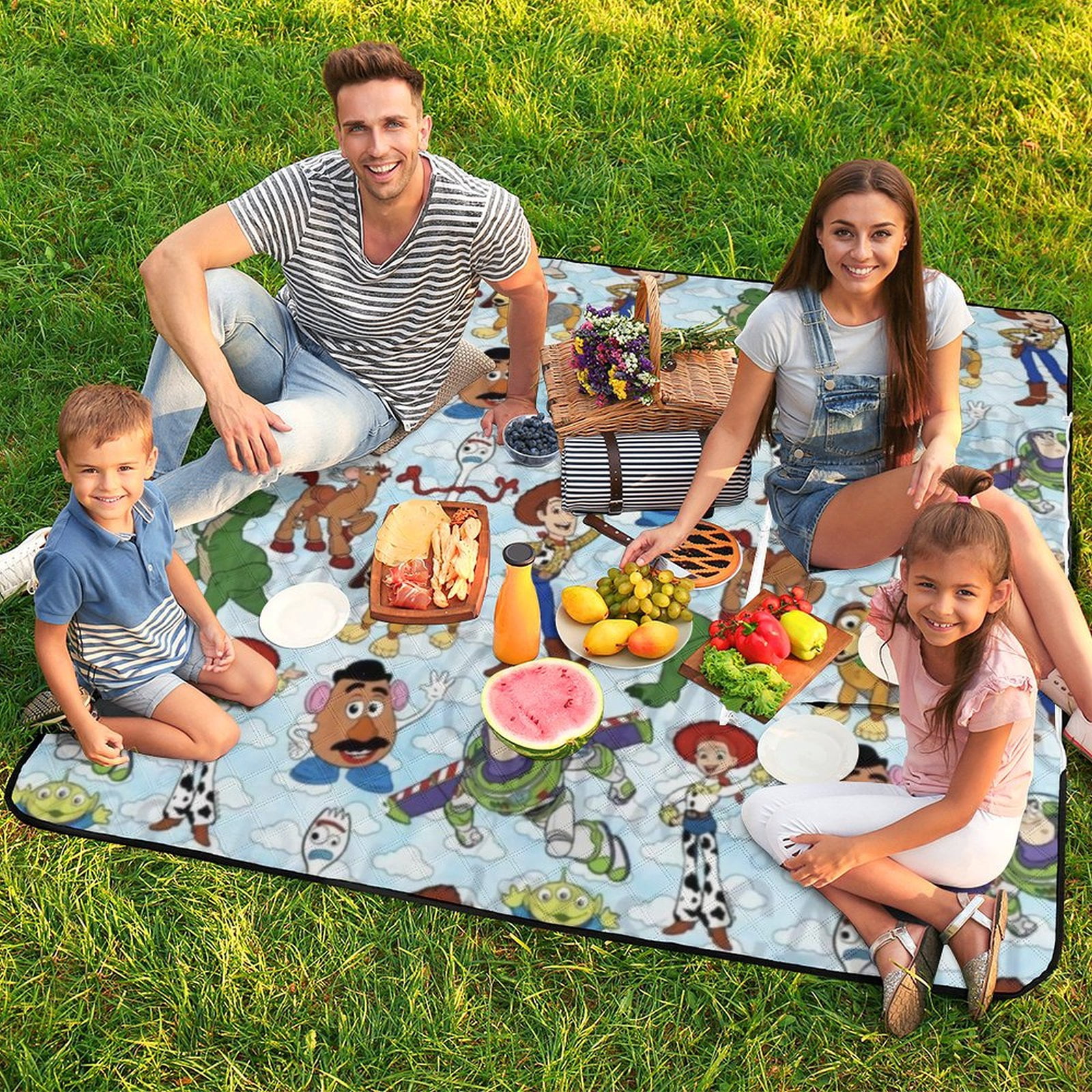 Pixar Toy Story Woody Picnic Blankets 59"x59" Extra Large Outdoor ...
