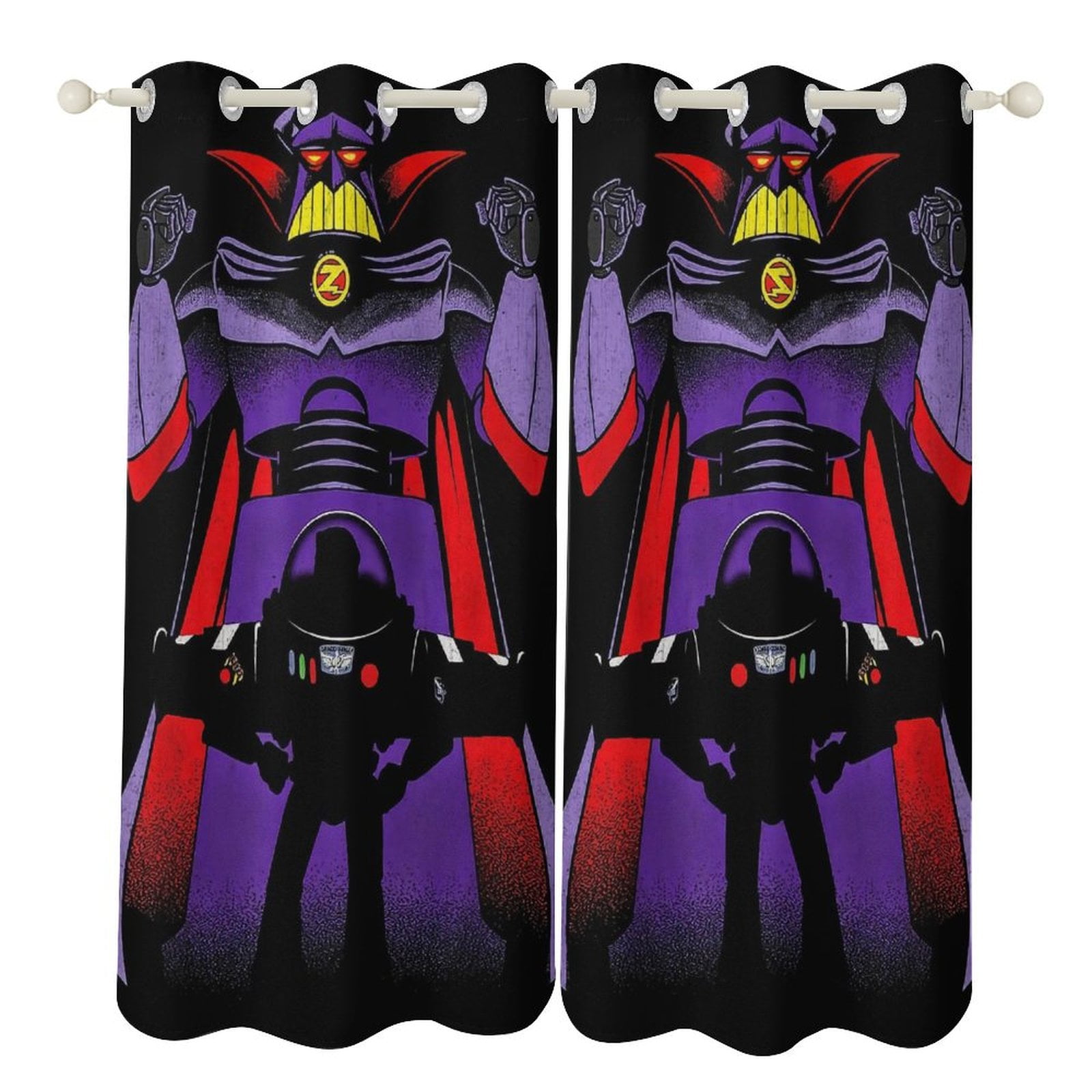Pixar Toy Story Zurg Behind Buzz Lightyear Blackout Curtains for Girls ...