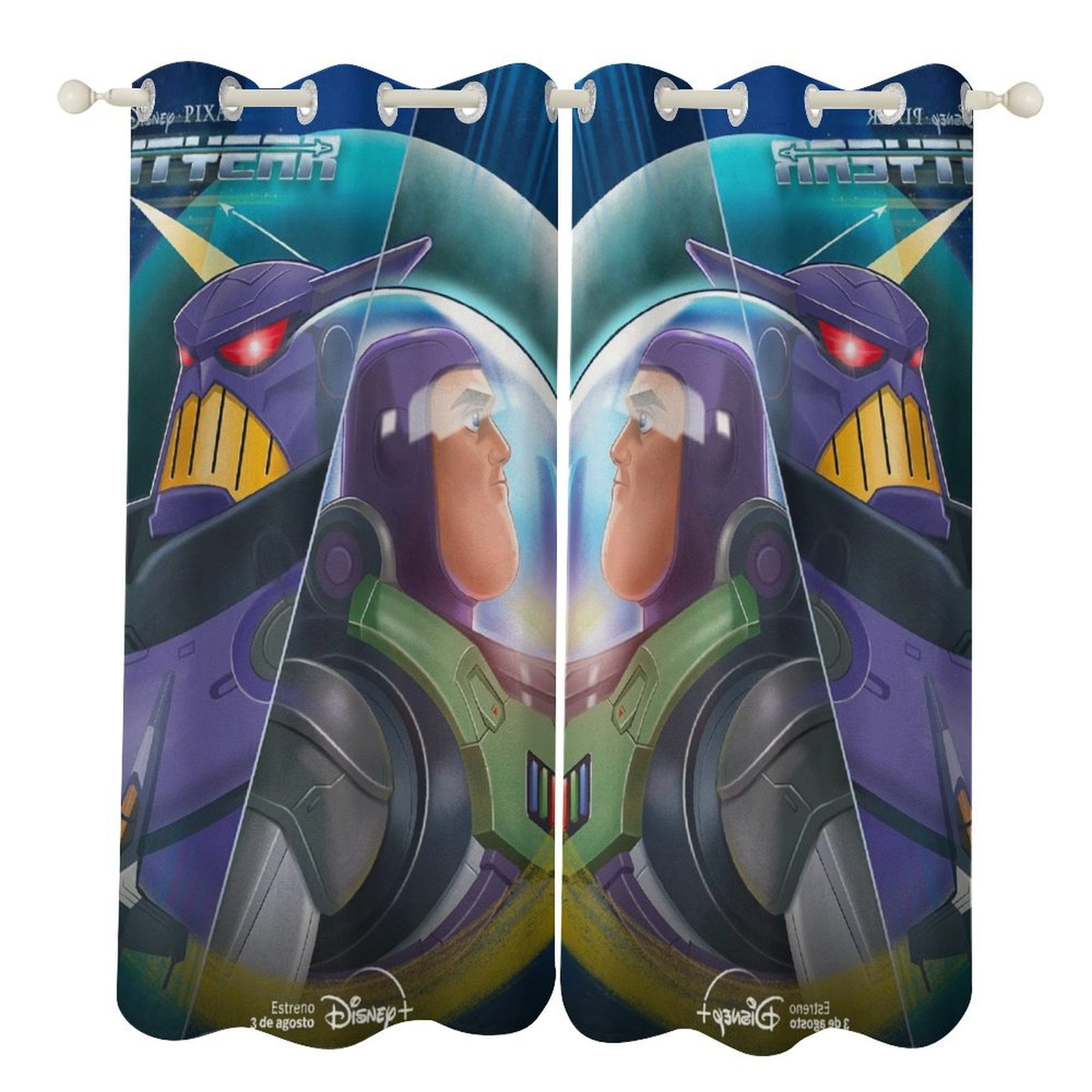 Pixar Toy Story Zurg Behind Buzz Lightyear Curtains,Blackout Curtains ...