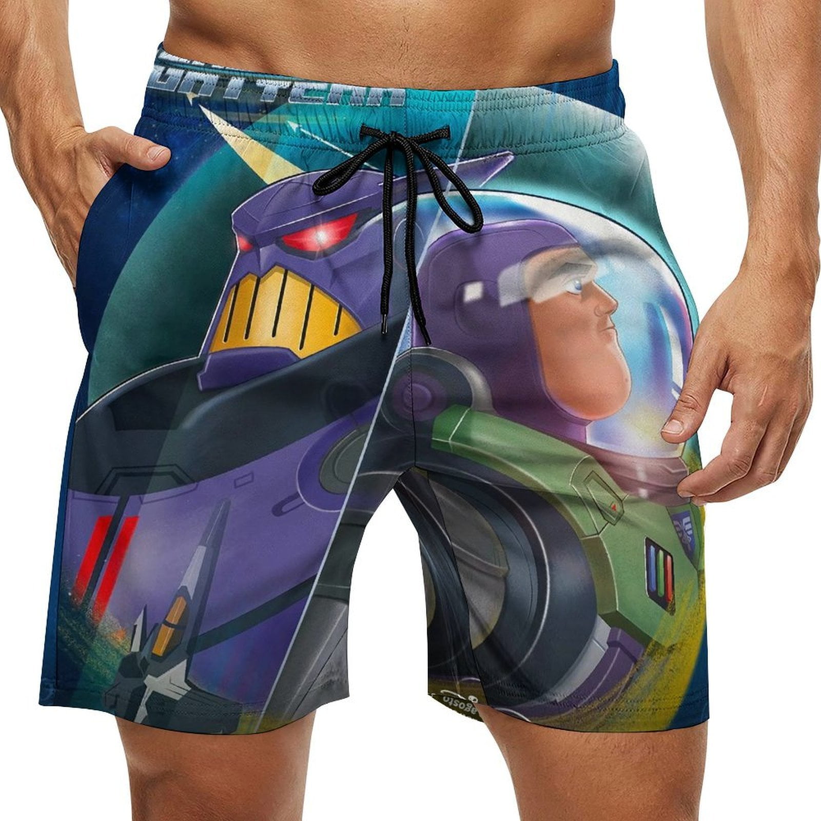 Pixar Toy Story Zurg Behind Buzz Lightyear Mens Swim Trunks,Quick Dry ...