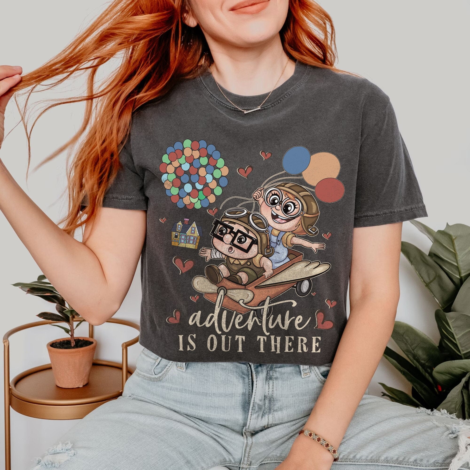 Pixar Up Carl & Ellie Adventure Is Out There Shirt, Personalized His ...