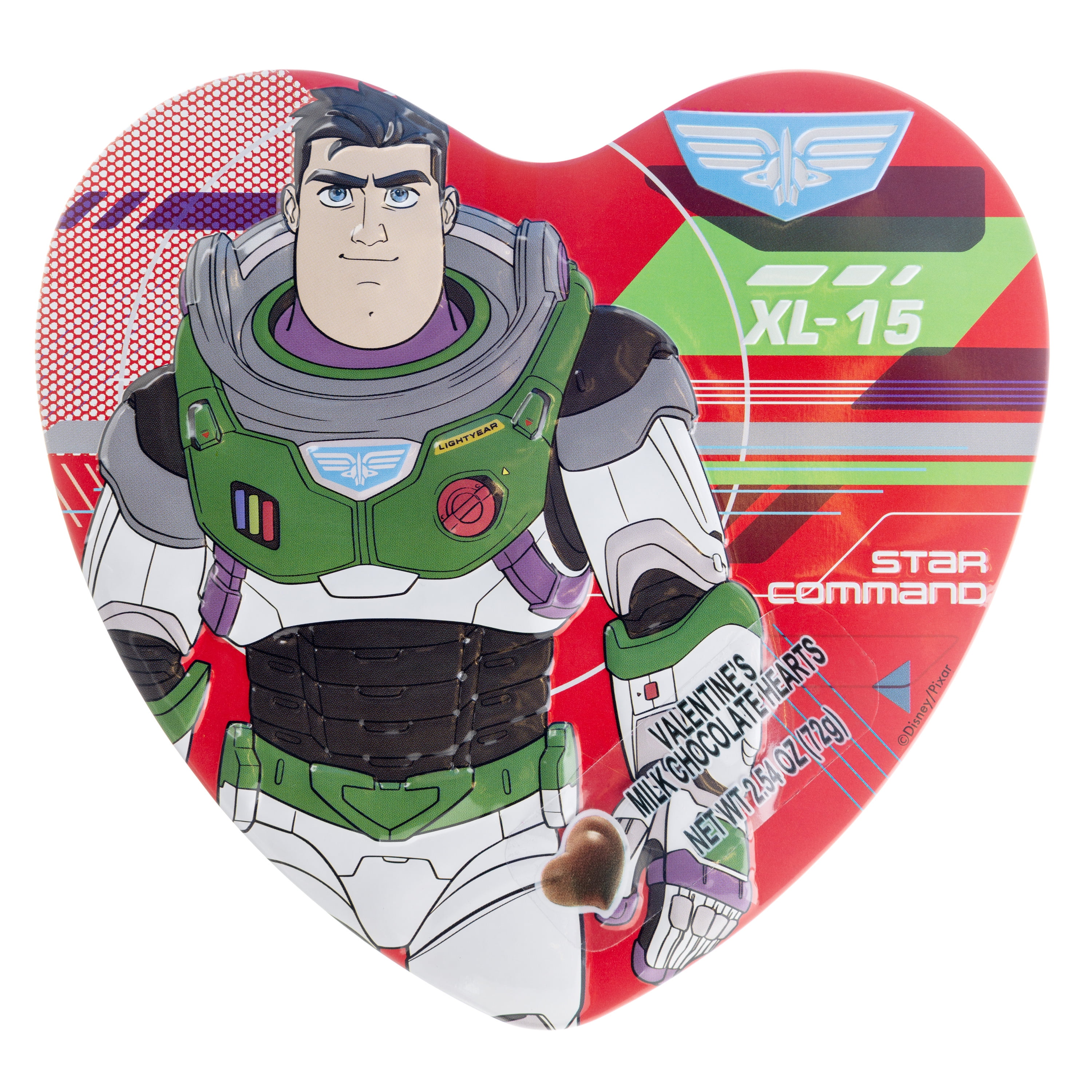 Pixar's Lightyear Heart Tin with Milk Chocolate Hearts, 2.54 oz (12 Ct ...