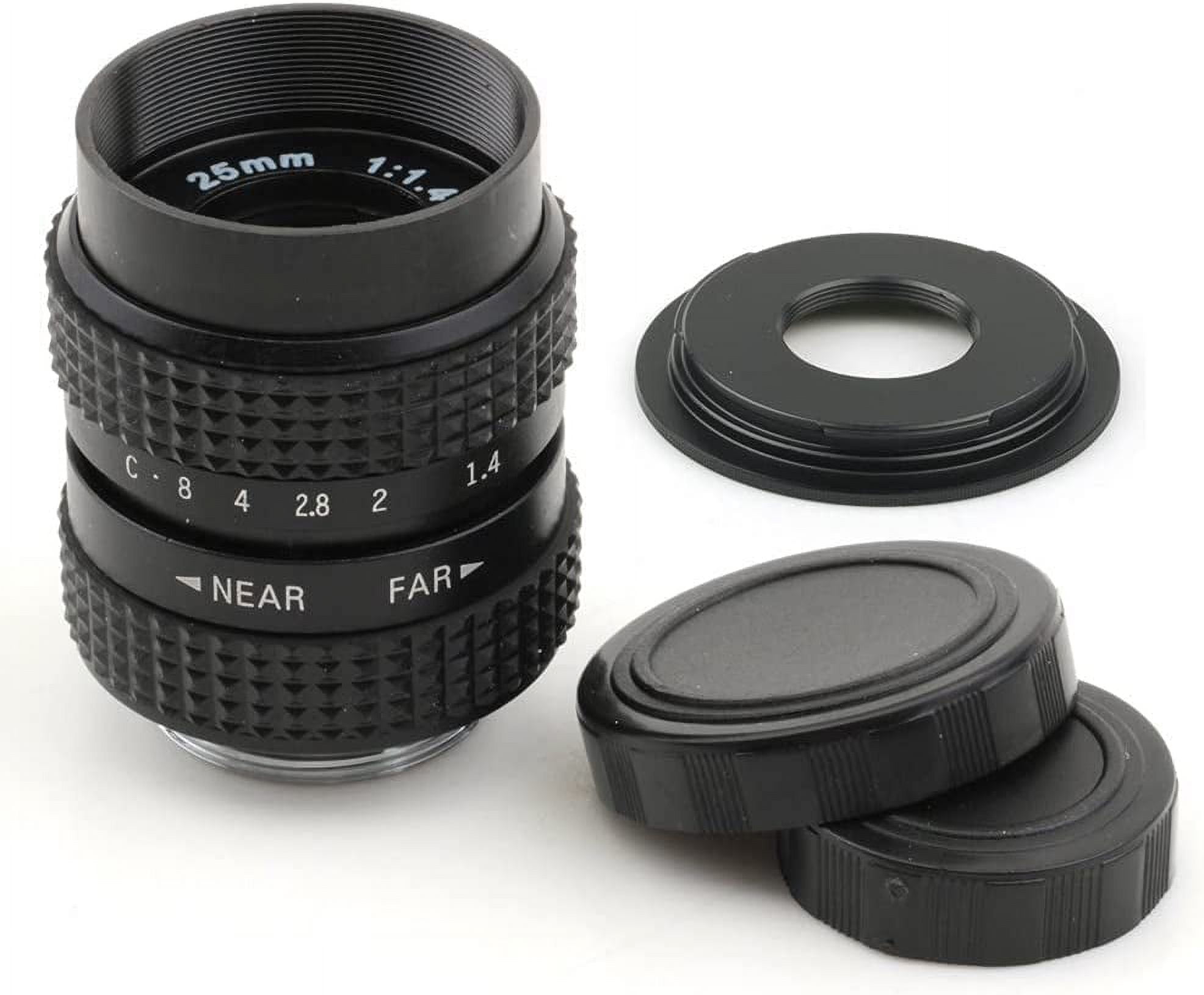 Pixco 25mm F1.4 CCTV Lens C Mount Camera + 16mm C Mount Film Lens to Fuji FX Camera Lens Adapter ...