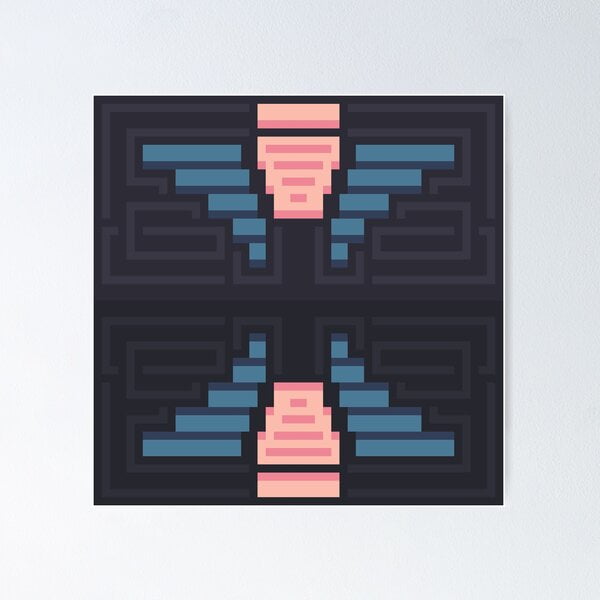 Pixel Abstract Reflection Poster Wall Art, Modern Wall Decor For Living ...