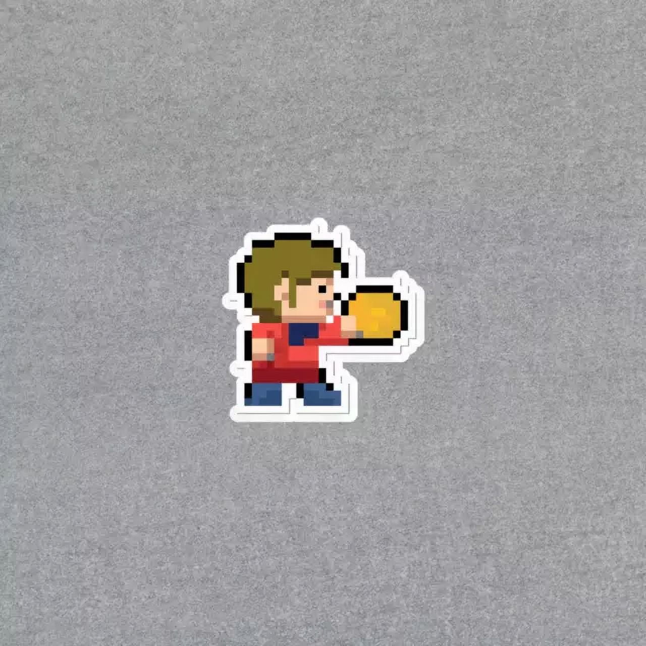 Pixel Art Basketball Player Sticker - Retro 8-Bit Video Game Stylephone ...
