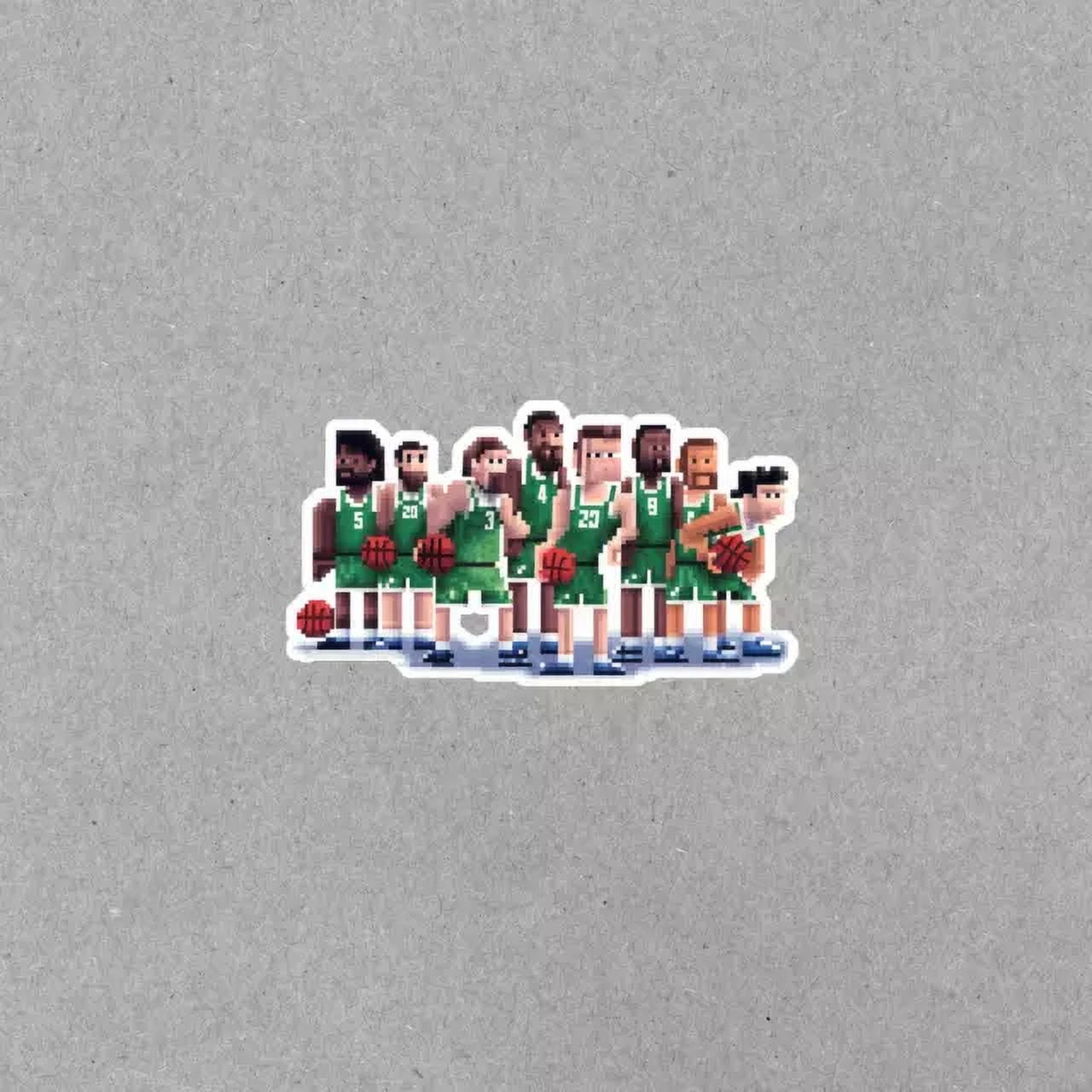 Pixel Art Basketball Team Sticker - Retro 8-Bit Sports Decal For ...