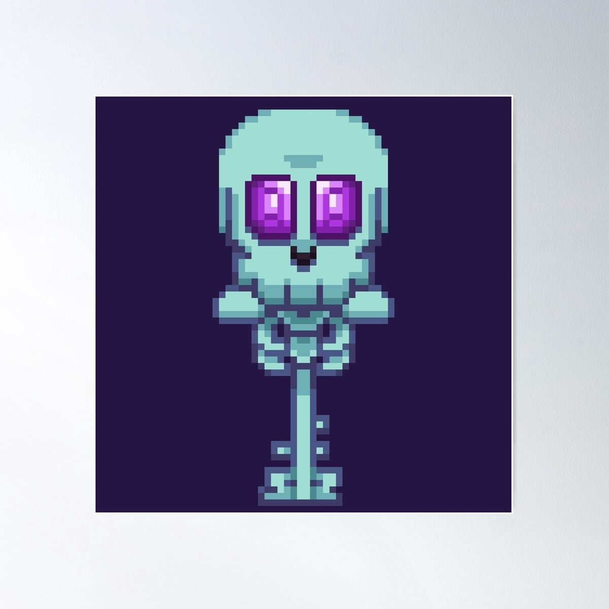 Pixel Art Skeleton Key Poster Wall Art, Modern Wall Decor For Living ...