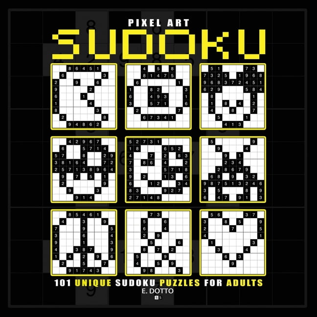 Pixel Art Sudoku: 101 Unique Sudoku Puzzles for Adults, (Paperback ...
