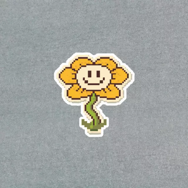 Pixel Art Sufootballower Sticker - 8-Bit Retro Gaming Flower Decalphone ...