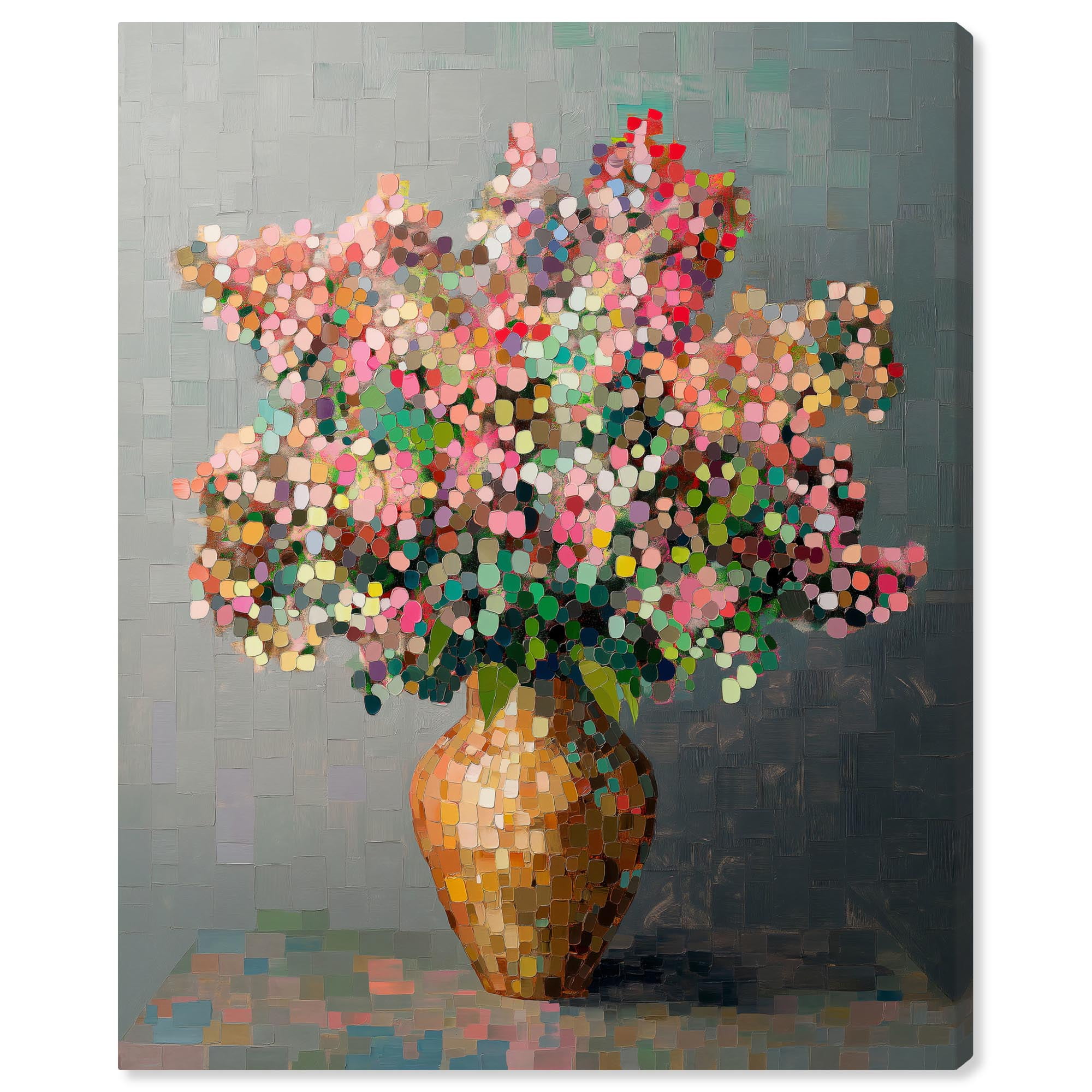 Pixel Bloom II Canvas Spring Floral Art by Art Remedy, Gallery Wrapped, 20 x 24 - Walmart.com