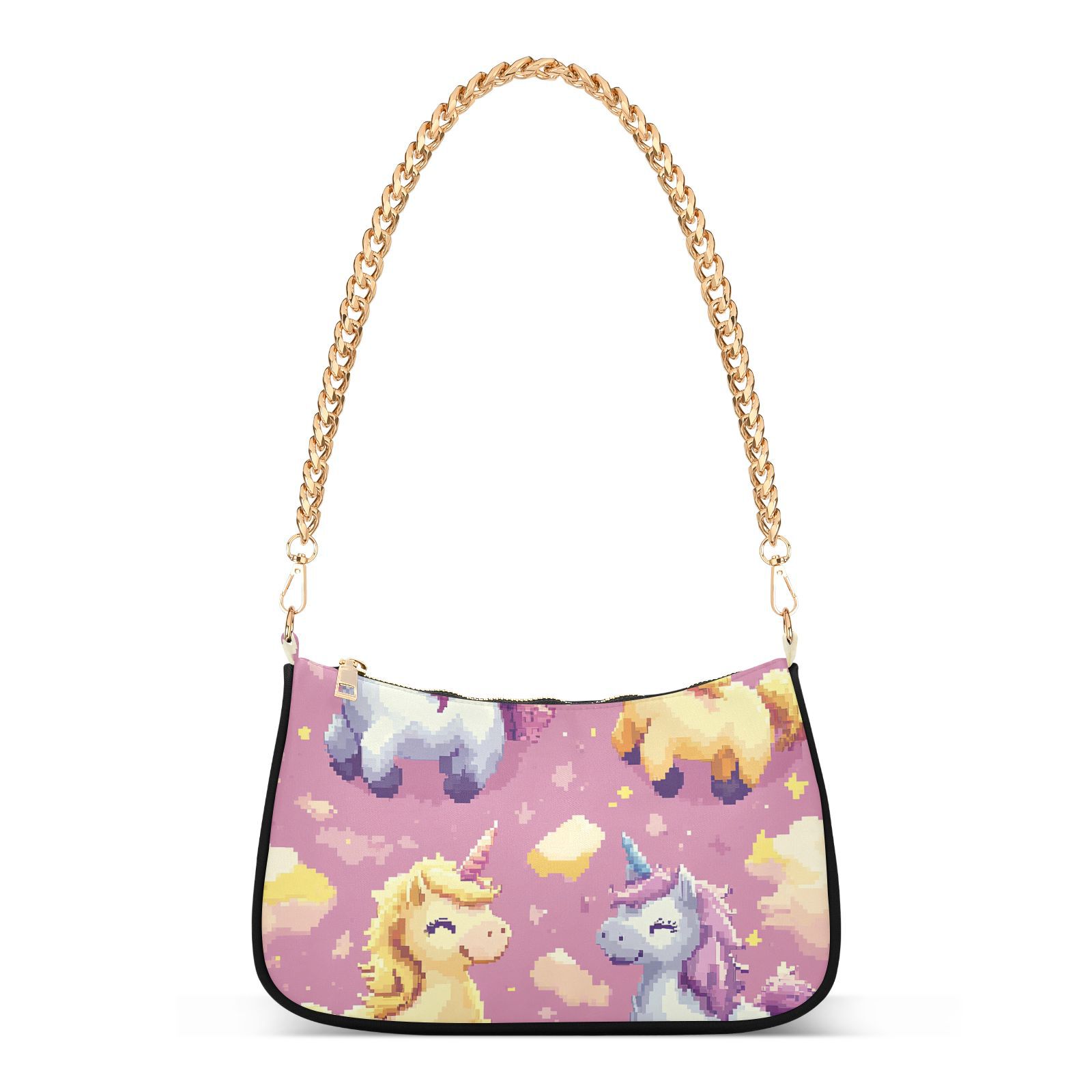 Pixel Cute Unicorns Women Handbags Shoulder Bag Cross Body Bag with ...