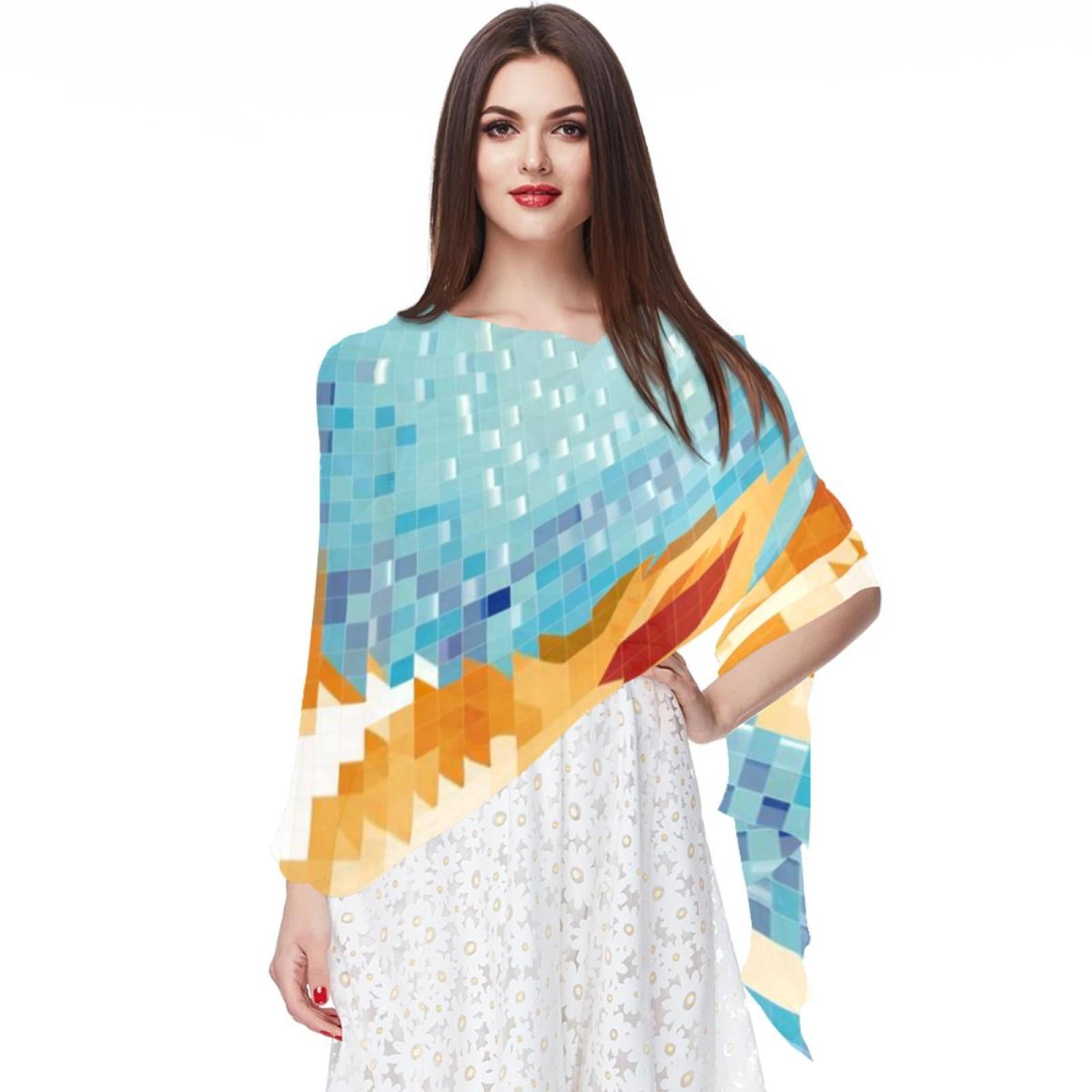 Pixel Dog Breathable Chiffon Yarn Silk Head Scarf 180*73 - Lightweight ...