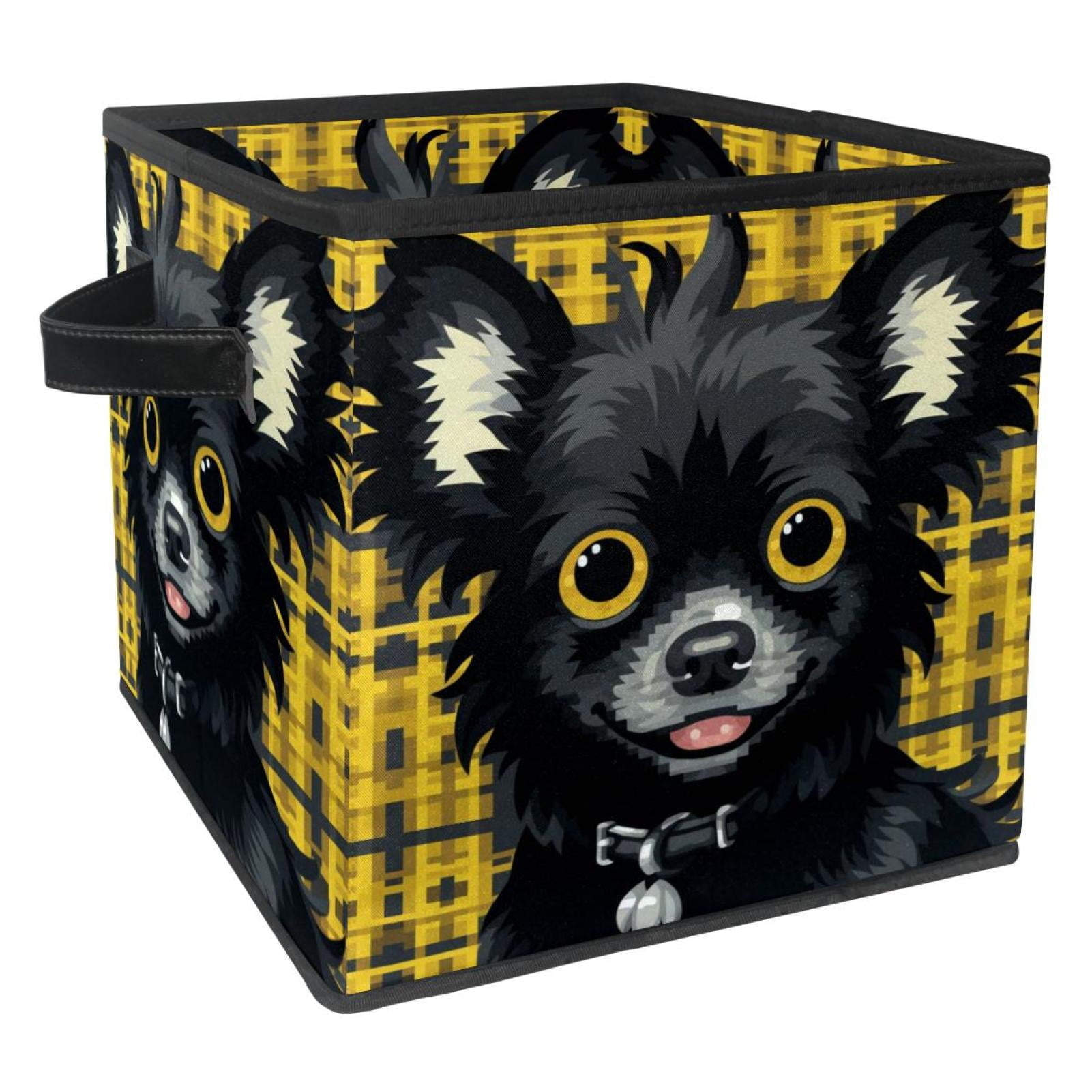 Pixel Dog Foldable Cube Organizer with Handle, 10.8"x10.5"x10.6", Large ...