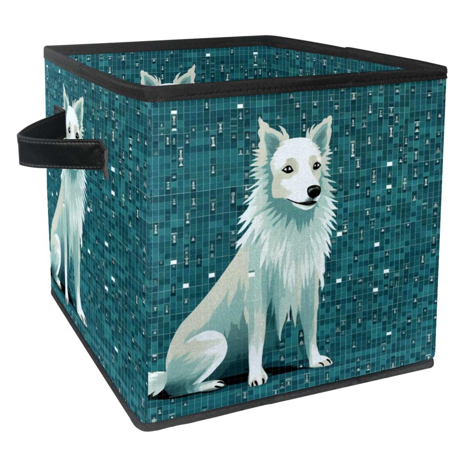 Pixel Dog Foldable Storage Cubes with Handle, 10.8"x10.5"x10.6", Large ...