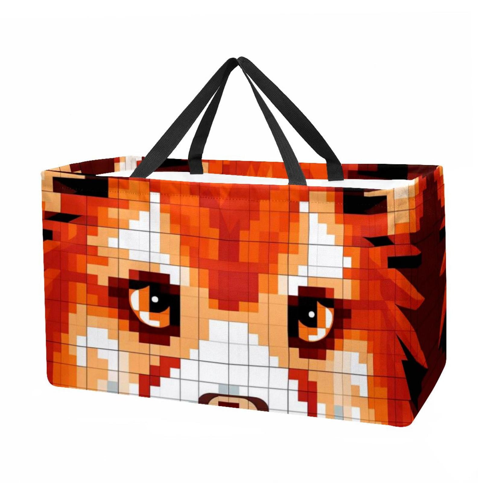 Pixel Dog Large Capacity Foldable Oxford Cloth Picnic Basket - Reusable ...