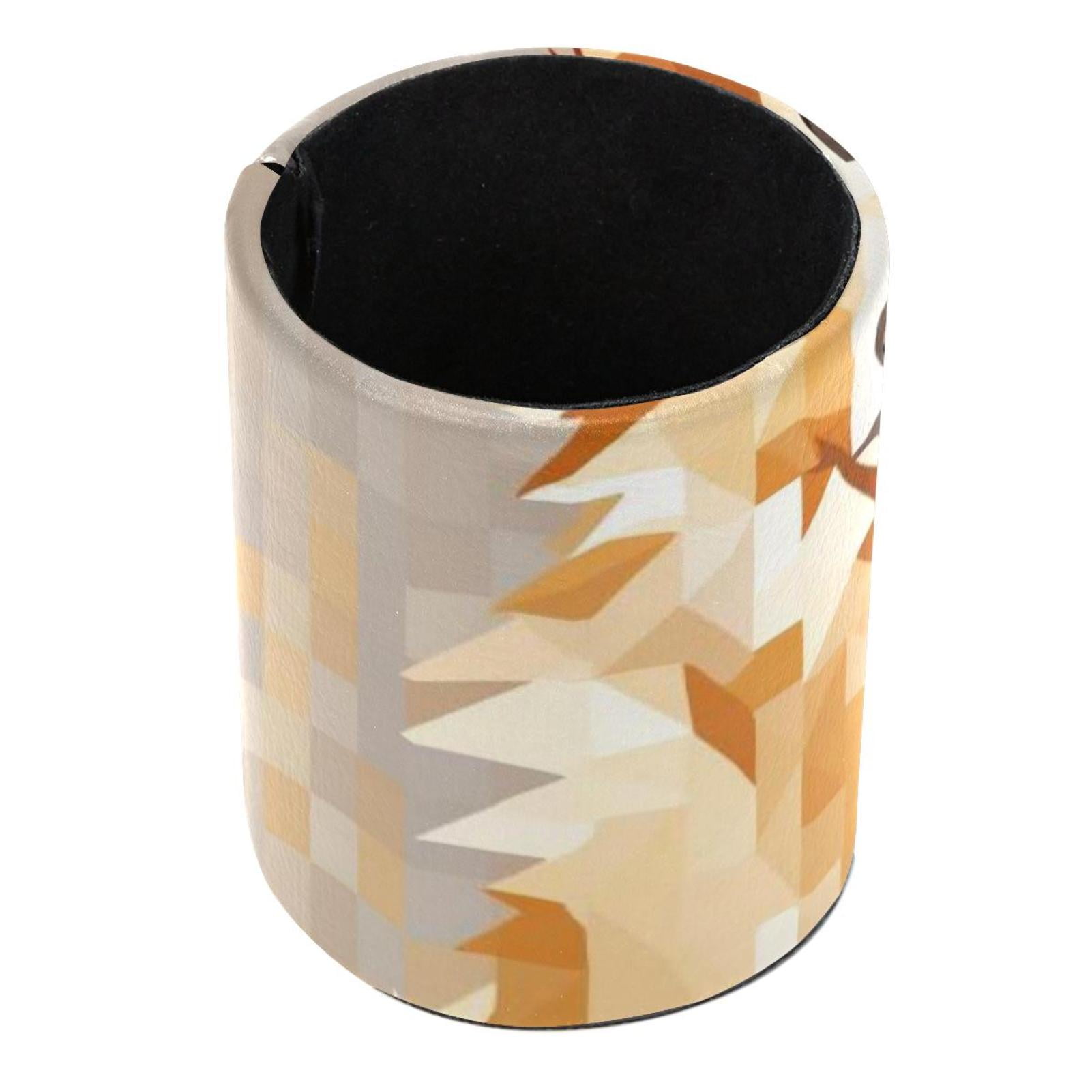 Pixel Dog PVC Leather Cylinder Pen Holder Pencil Organizer Desk Pen ...