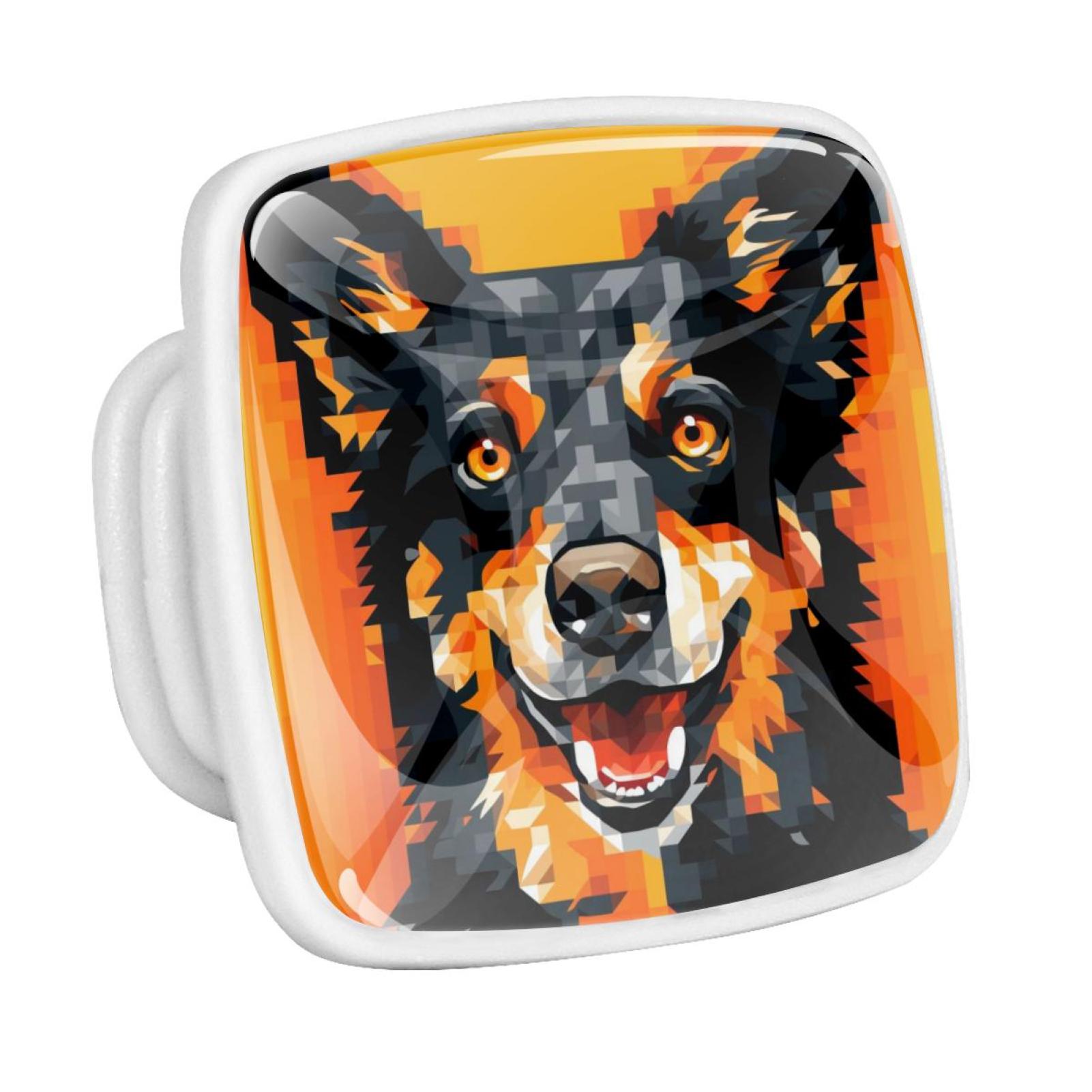 Pixel Dog Pet Animal Fluorescent Drawer Pulls with Screws Square 4-Pack ...