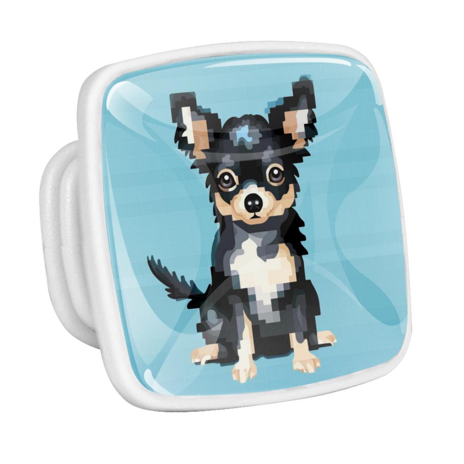 Pixel Dog Pet Animal Fluorescent Drawer Pulls with Screws Square 4-Pack ...