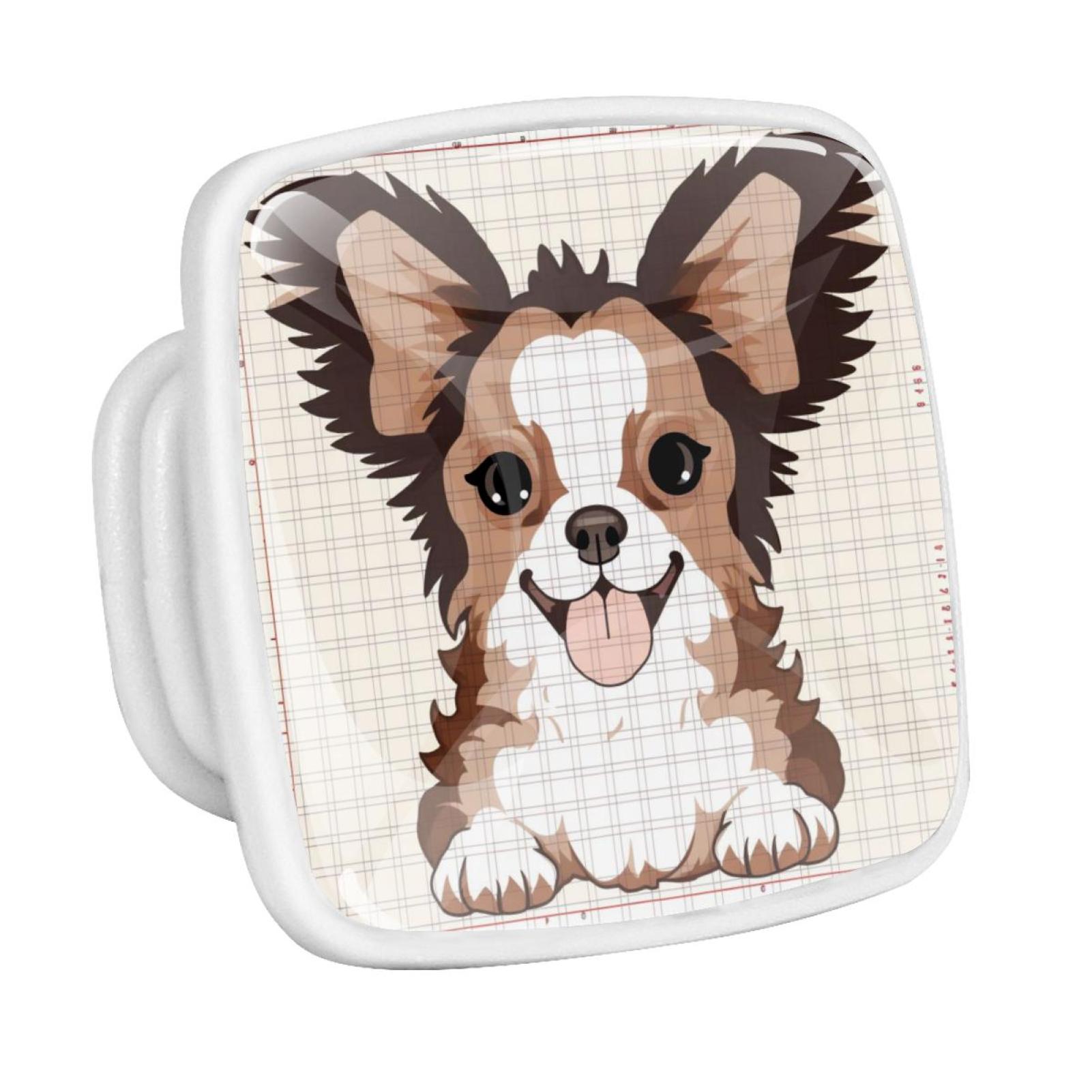 Pixel Dog Pet Animal Fluorescent Drawer Pulls with Screws Square 4-Pack ...