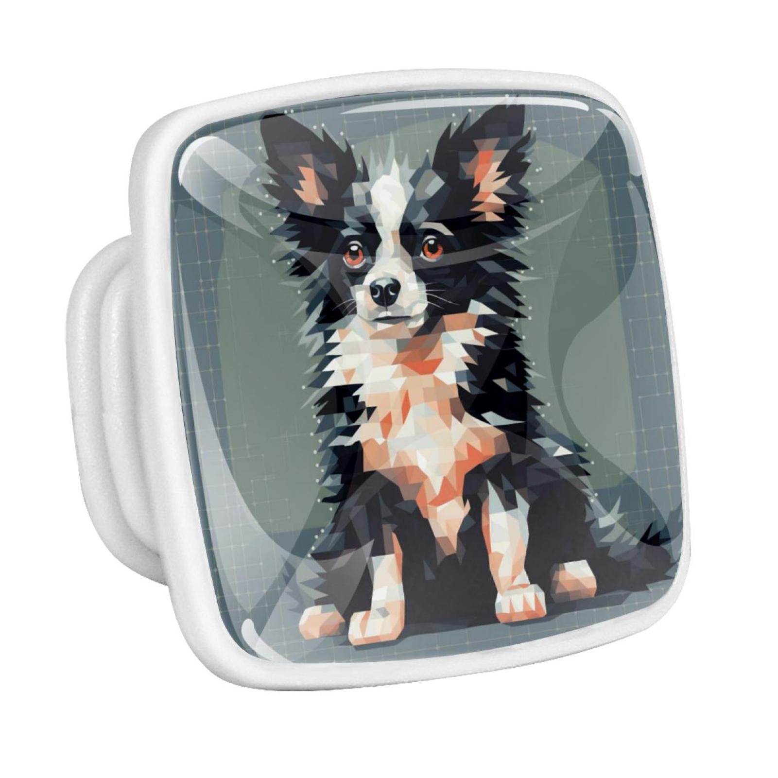 Pixel Dog Pet Animal Fluorescent Drawer Pulls with Screws Square 4-Pack ...