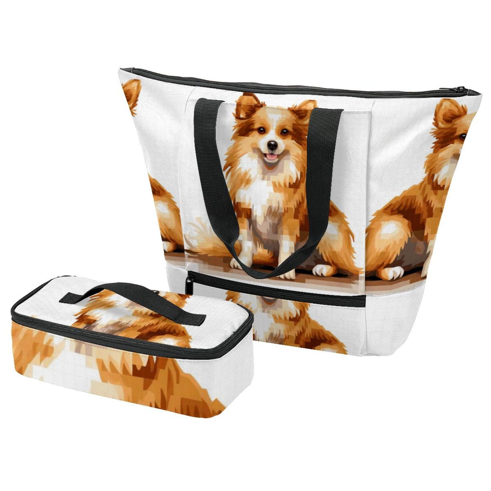 Pixel Dog Pet Animal Travel Duffel Bag Sports Tote Gym Bags Shoulder ...