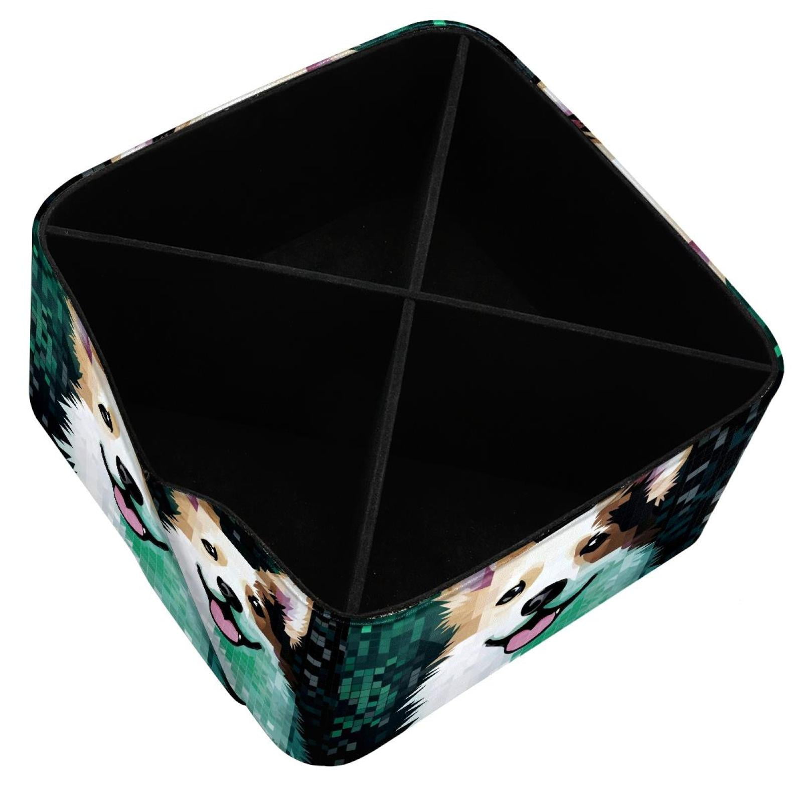 Pixel Dog Square Removable Dividers Pencil Case Pen Holder Organizer ...