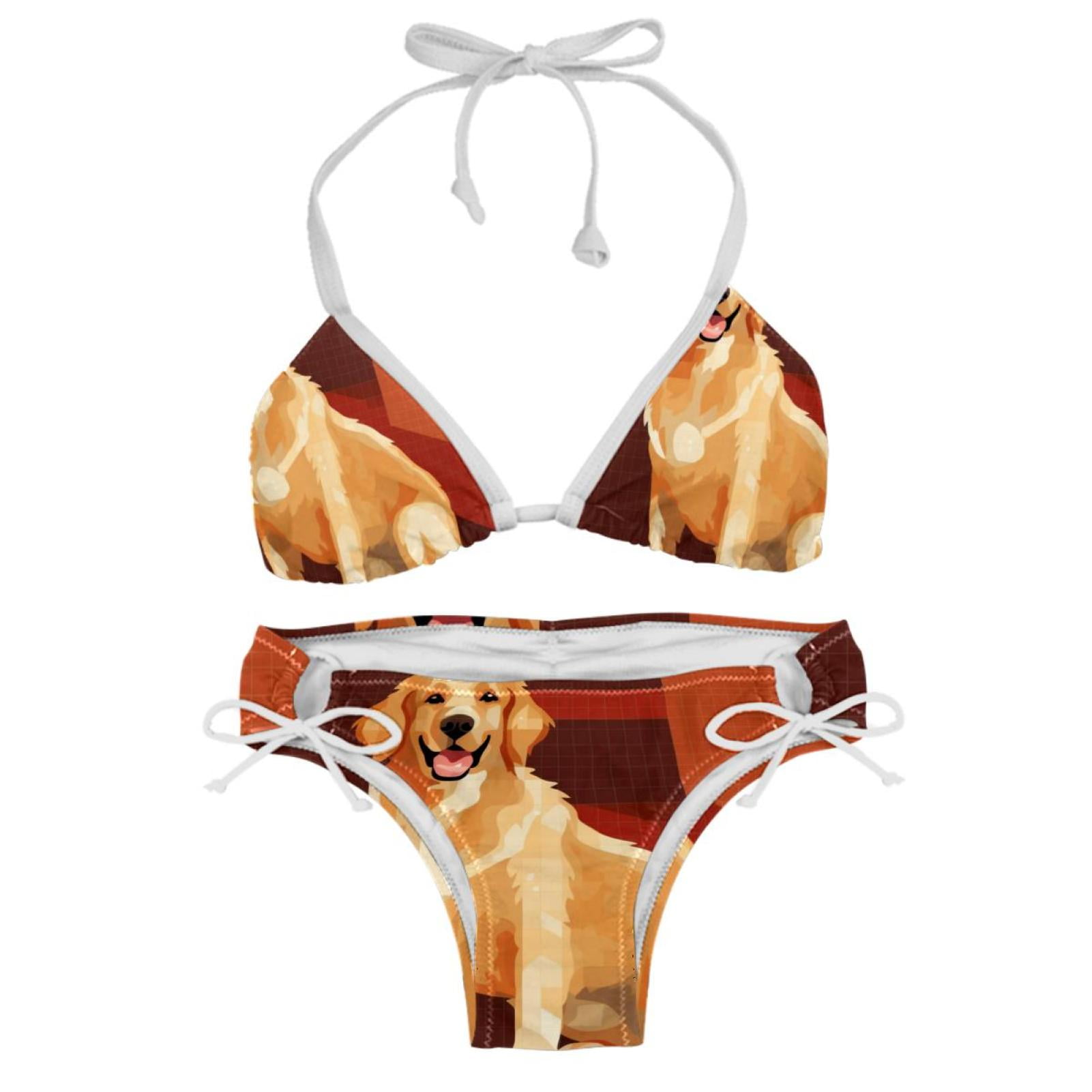 Pixel Dog Swimming Suit Bikini Set Bikinis, Detachable Sponge ...