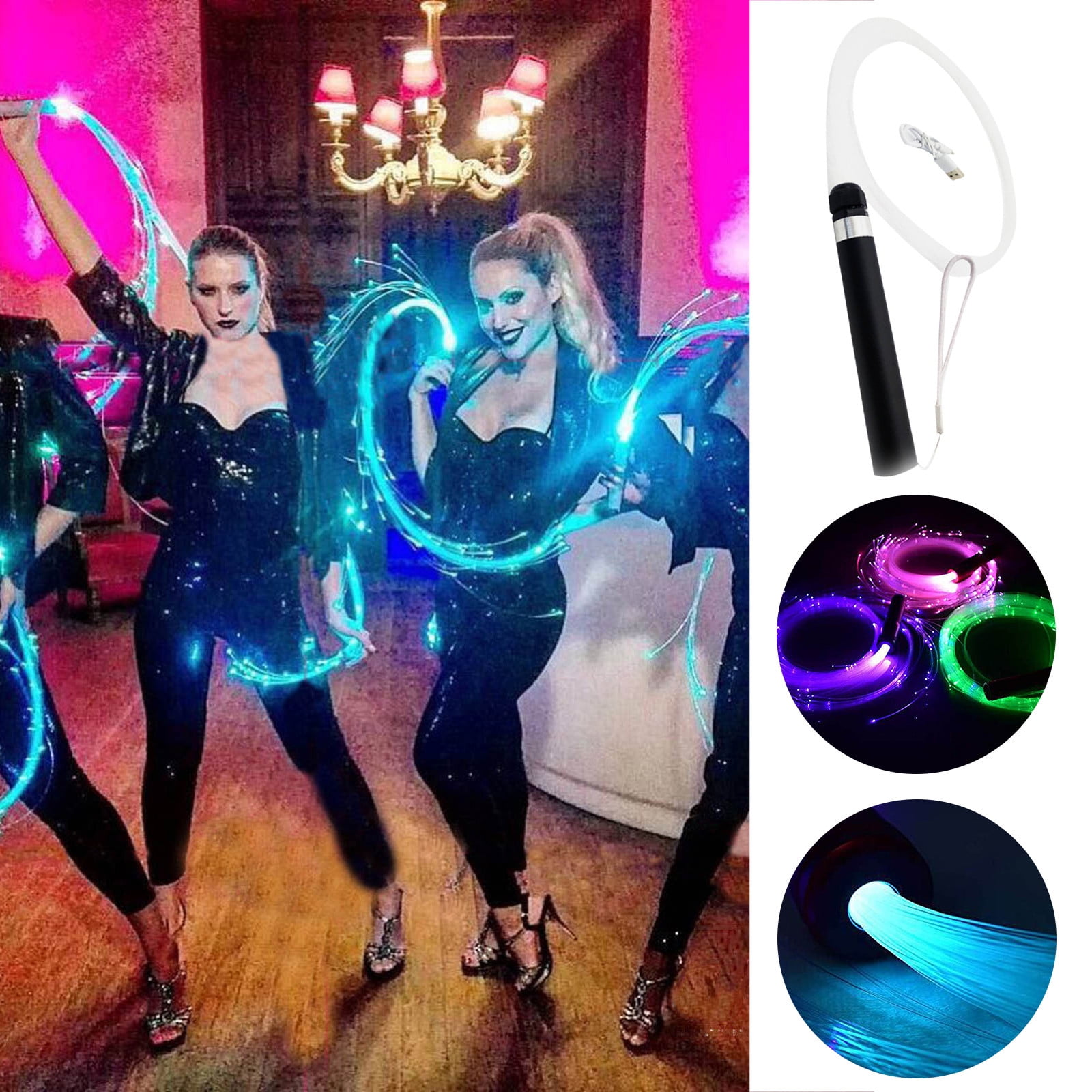Pixel Fiber Whip Light Fiber Whip Optical LED Flash Event Planner Organizer Event Wristbands 100 ...