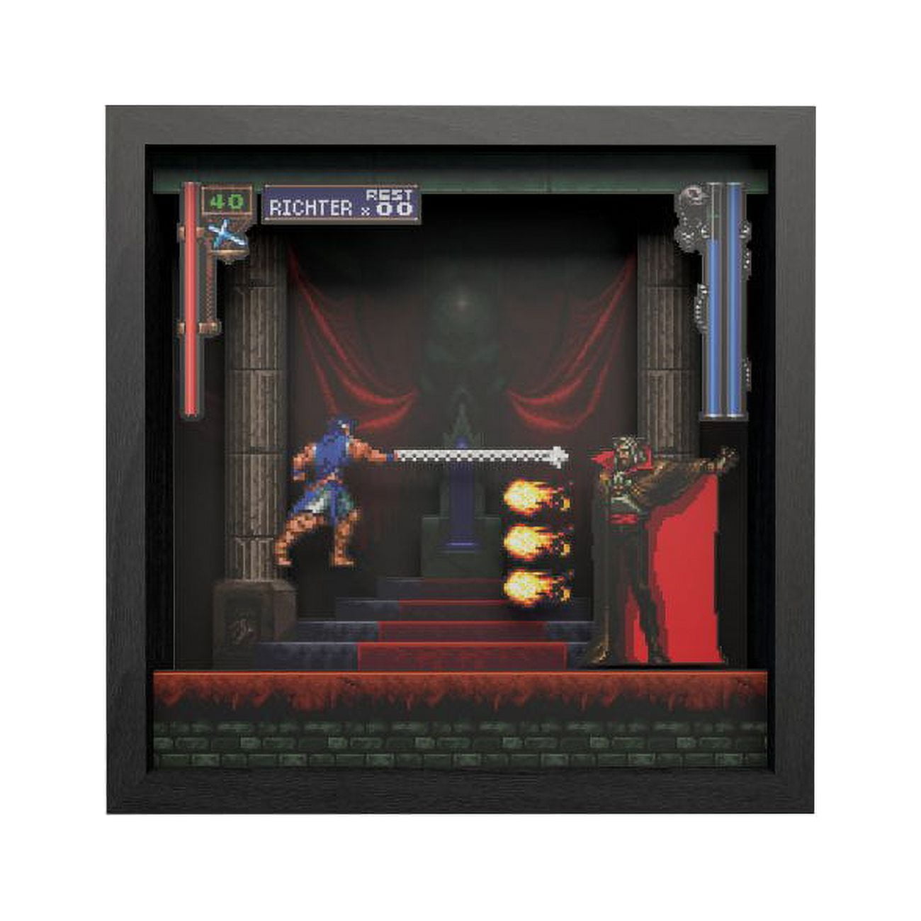 Pixel Frames Castlevania SotN Intro Dracula 9x9 Shadow Box Art ...