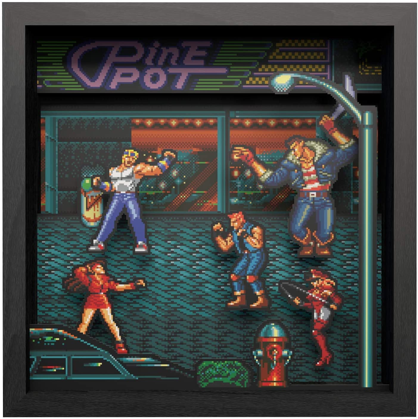 Pixel Frames Sega Streets of Rage 9x9 inches Shadow Box Art ...