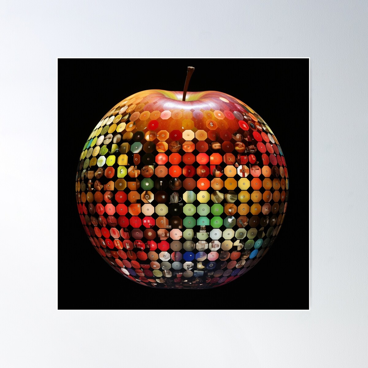 Pixel Fruit Poster Wall Art, Modern Wall Decor For Living Room Bedroom ...